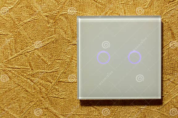 Touch Power Switch with LED Backlight Buttons Stock Image - Image of ...