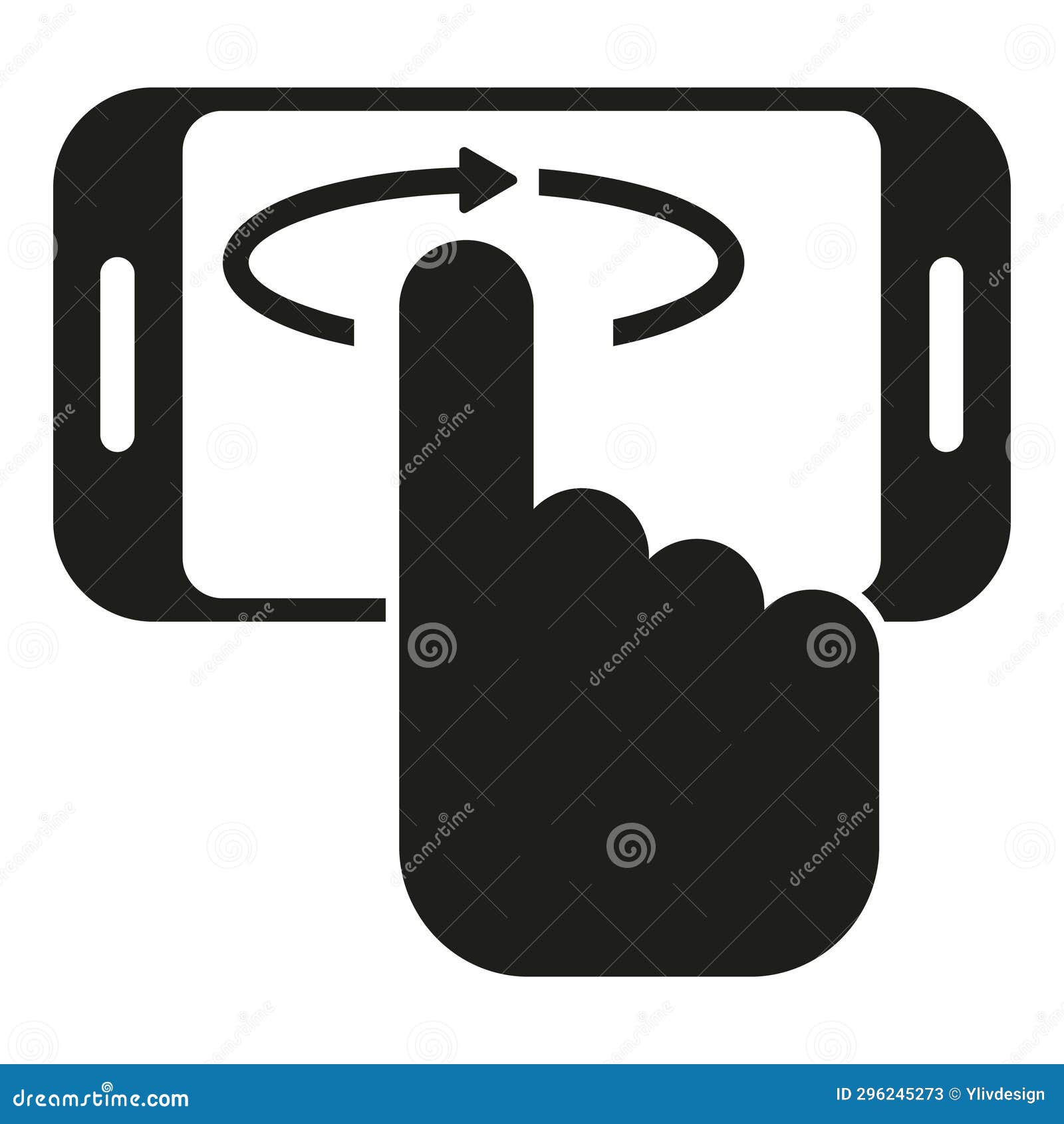 Touch Scan Control Icon Simple Vector. Video Market Stock Illustration ...