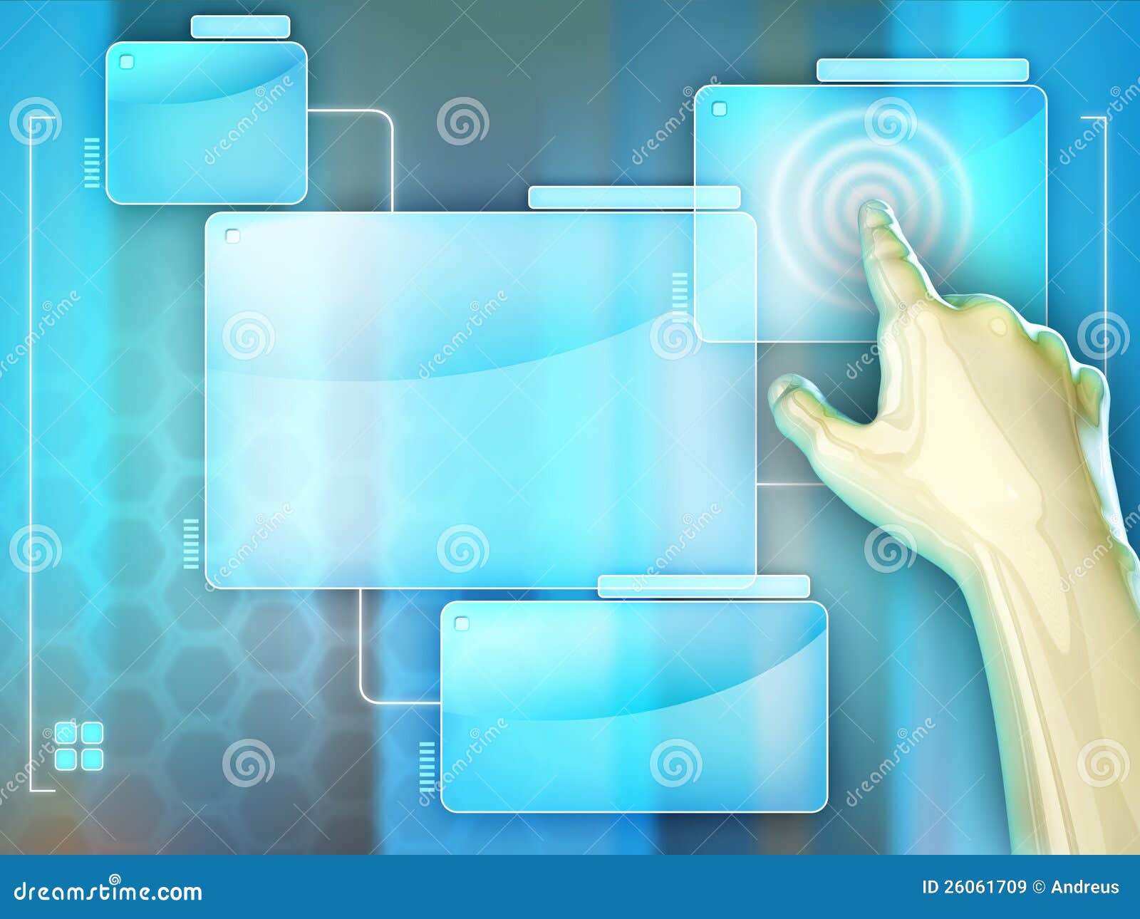 Touch screen stock illustration. Illustration of cyberspace - 26061709