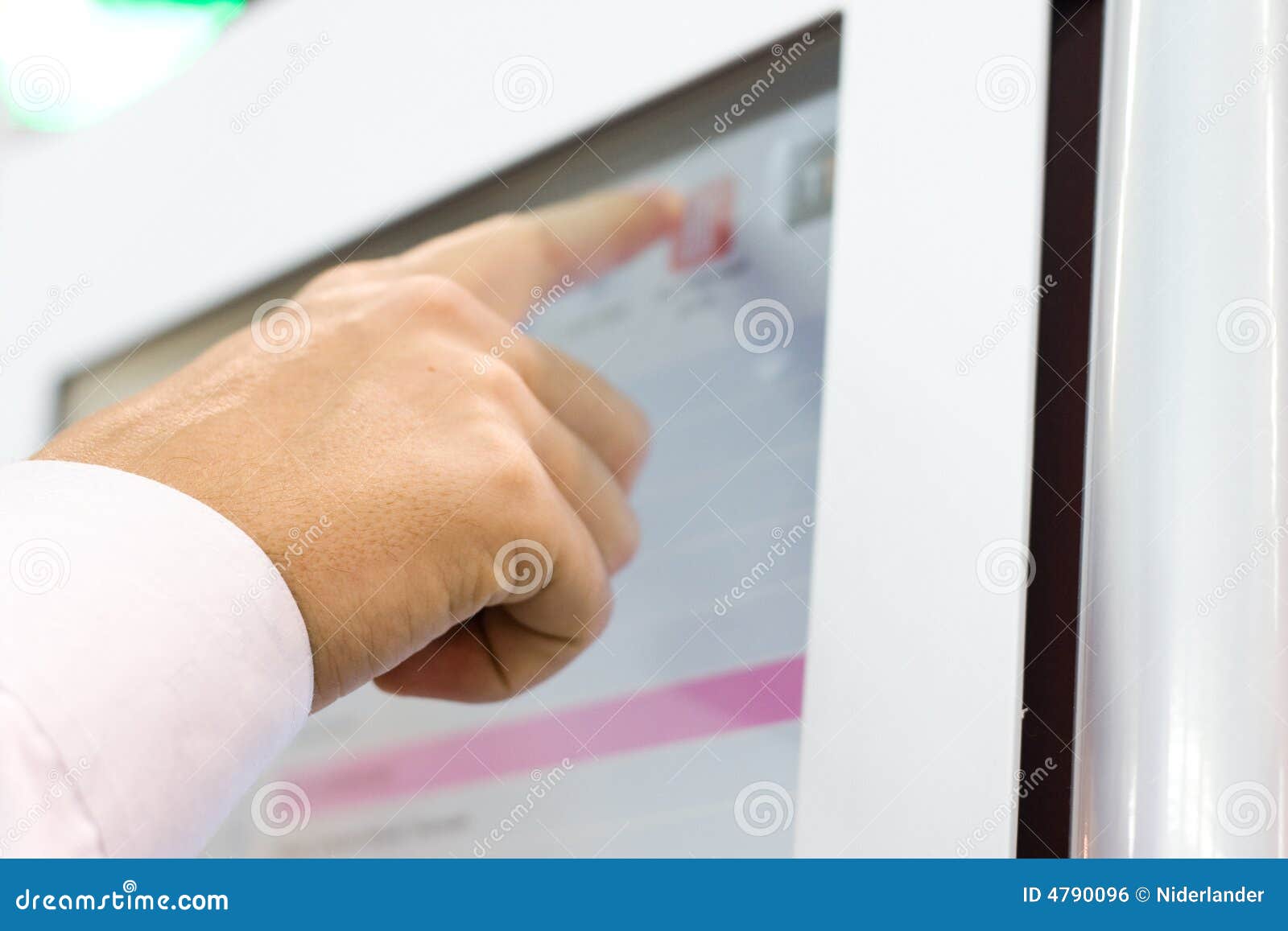Touch the screen stock photo. Image of hand, business - 4790096