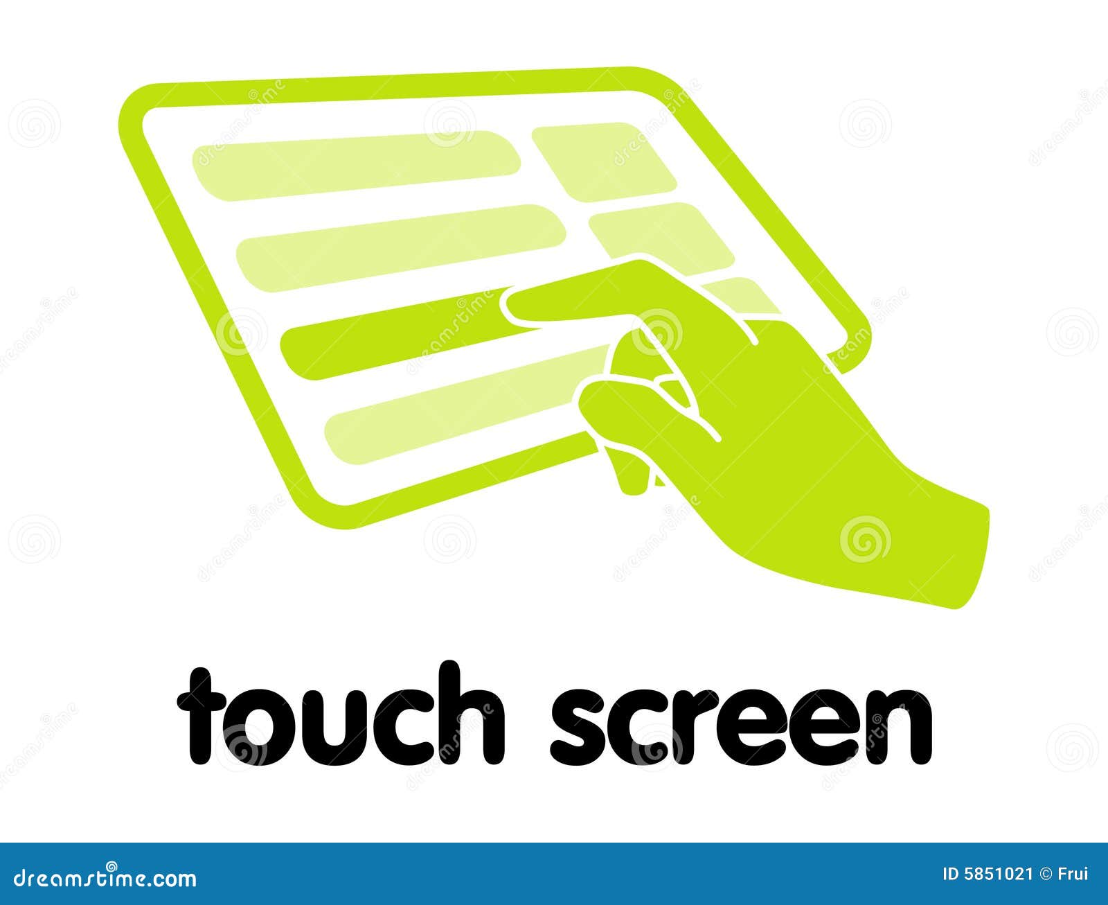 Touch Screen stock vector. Illustration of kiosk, touch - 5851021