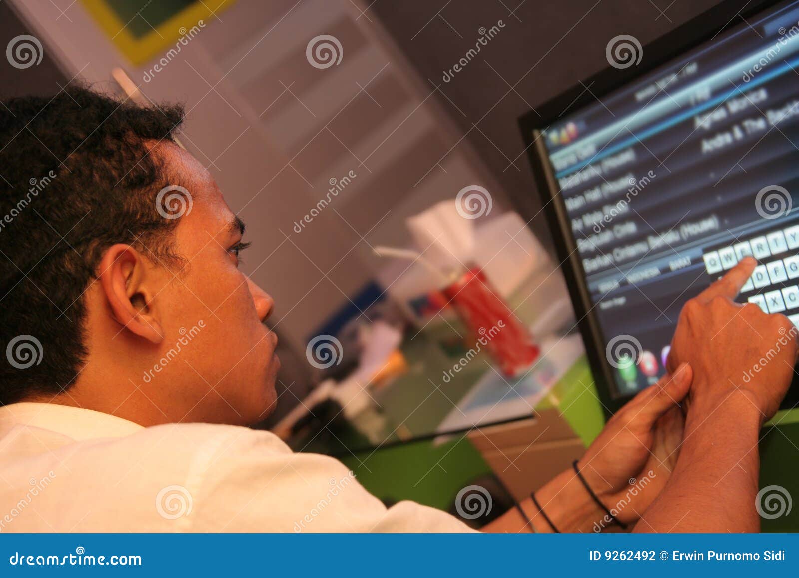 Touch screen stock photo. Image of computer, portrait - 9262492