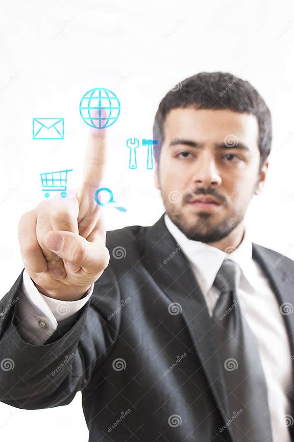 Touch Screen business man stock image. Image of high - 38671433 Touch Screen business man stock image. Image of high - 38671433
