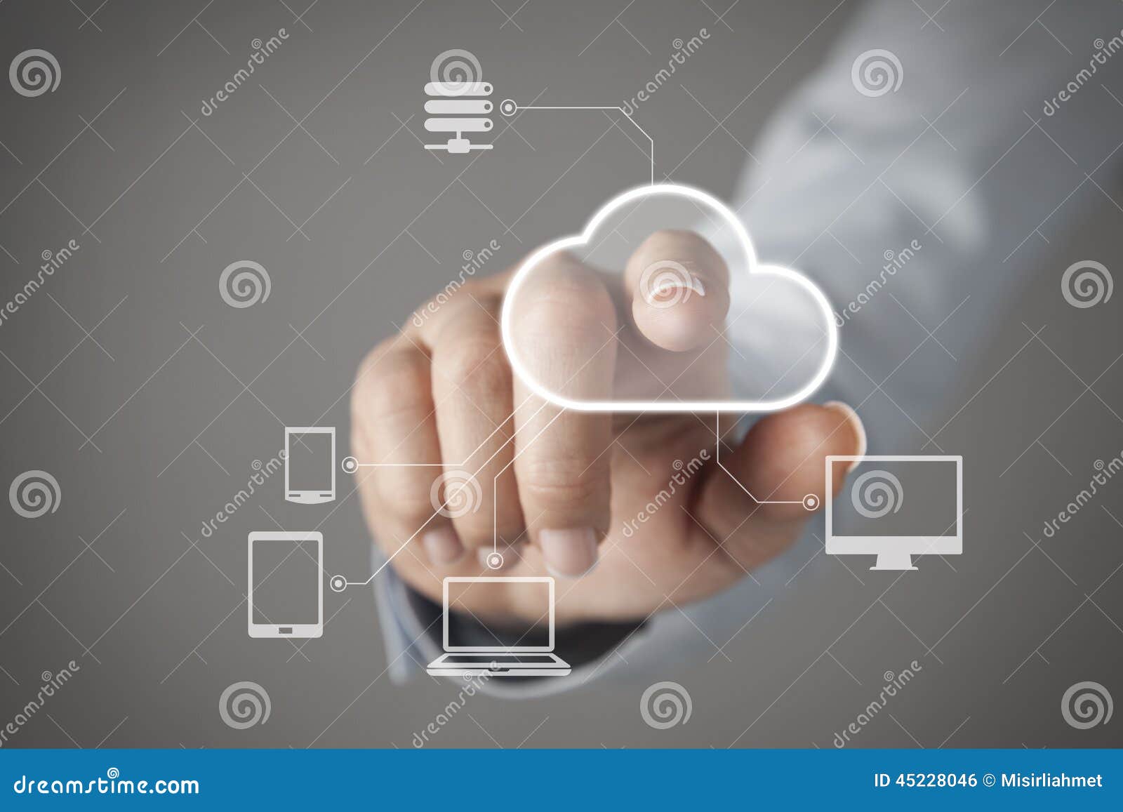 Touch screen concept stock photo. Image of business, businesswoman ...