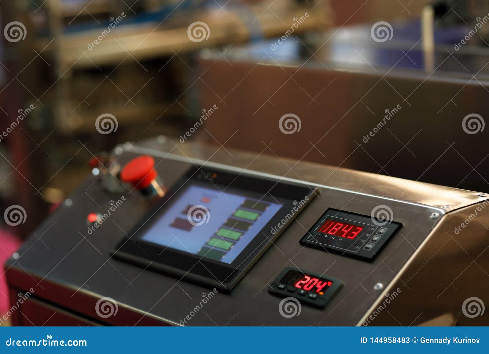 Touch Screen Control Panel of Industrial Equipment Stock Image - Image ...