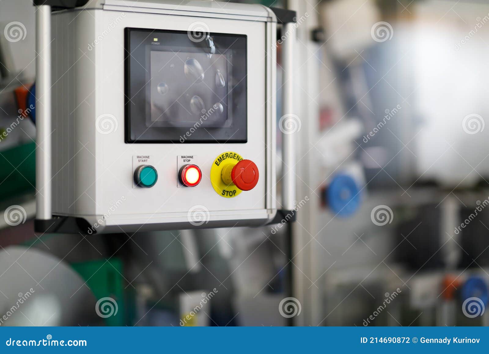 Touch Screen Control Panel of Industrial Machine Stock Photo - Image of ...