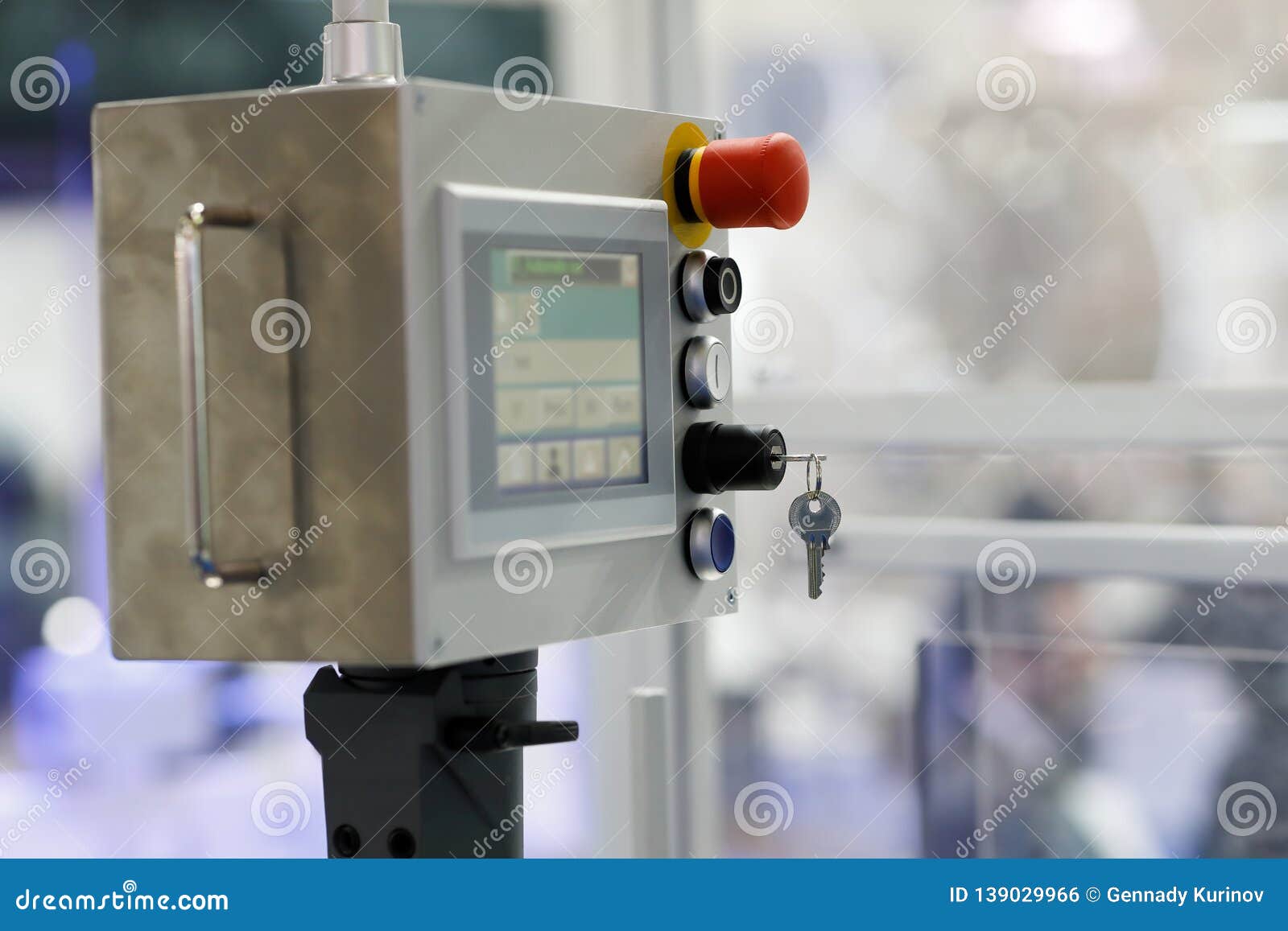 Touch Screen Control Panel of a Manufacturing Line Stock Photo - Image ...