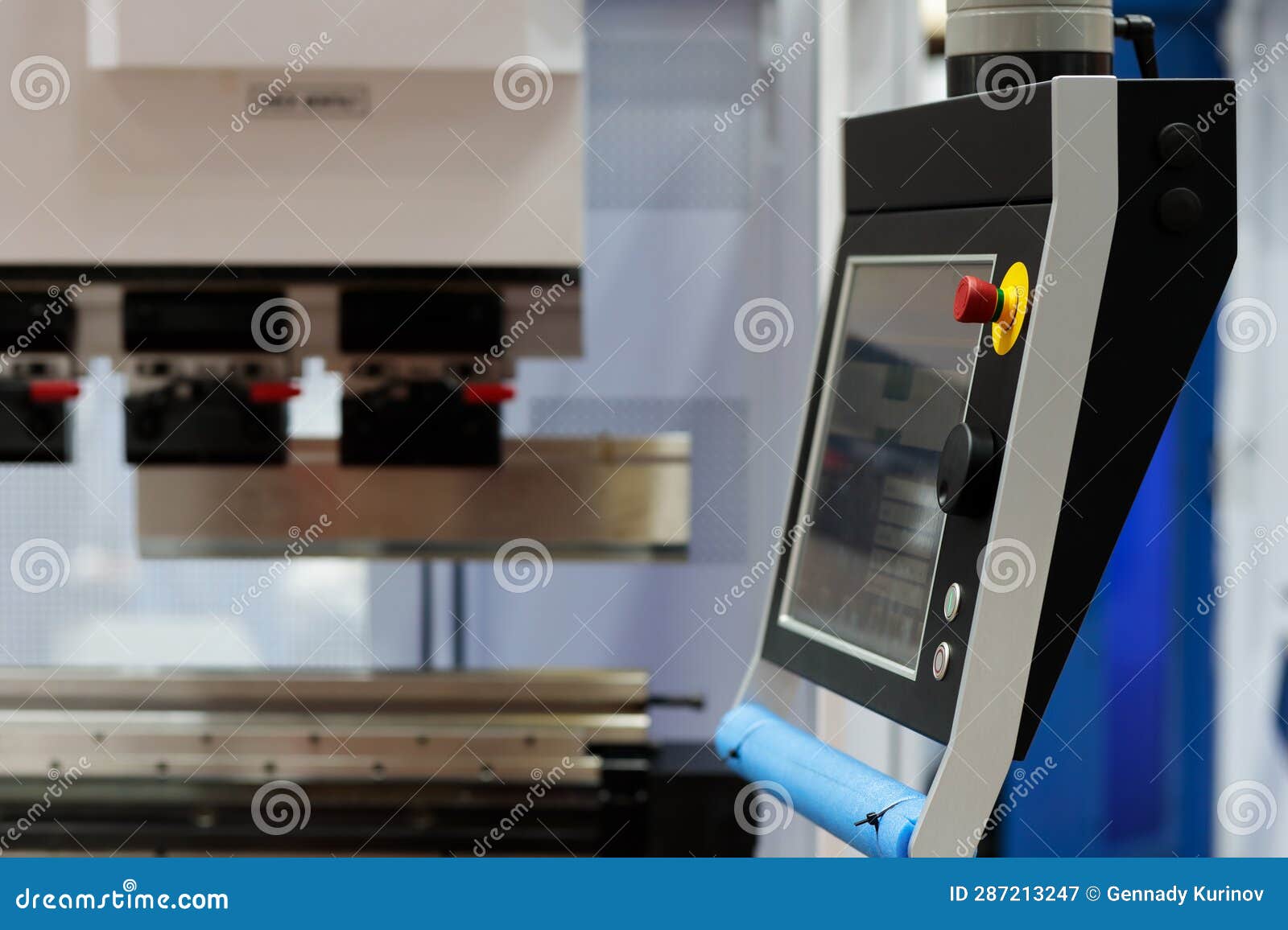 Touch Screen Control Panel of Press Brake Machine Stock Image - Image ...