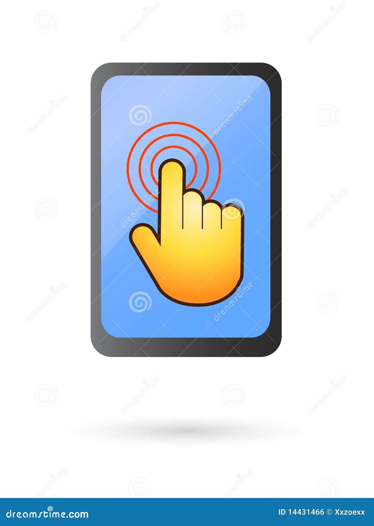 Touch screen device vector stock vector. Illustration of internet ...