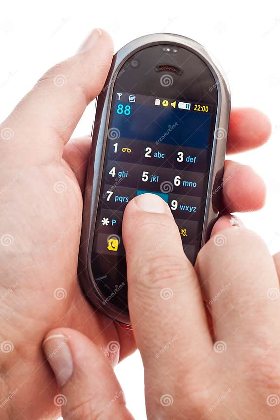 Touch-screen dialing stock image. Image of global, display - 16745631