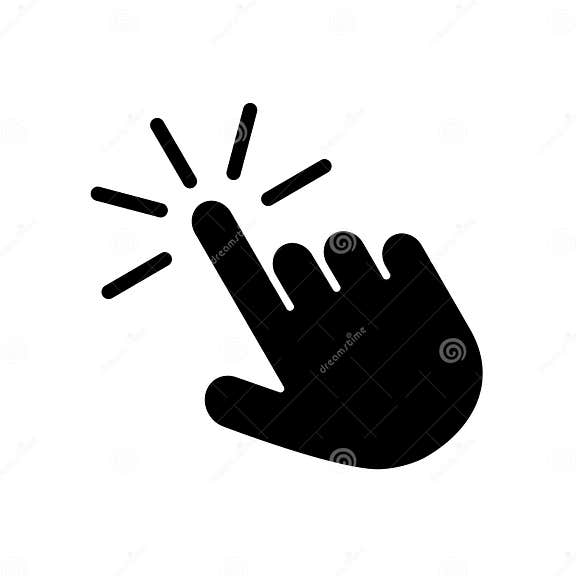 Touch Screen Finger Hand Press Push Icon Vector Stock Illustration ...
