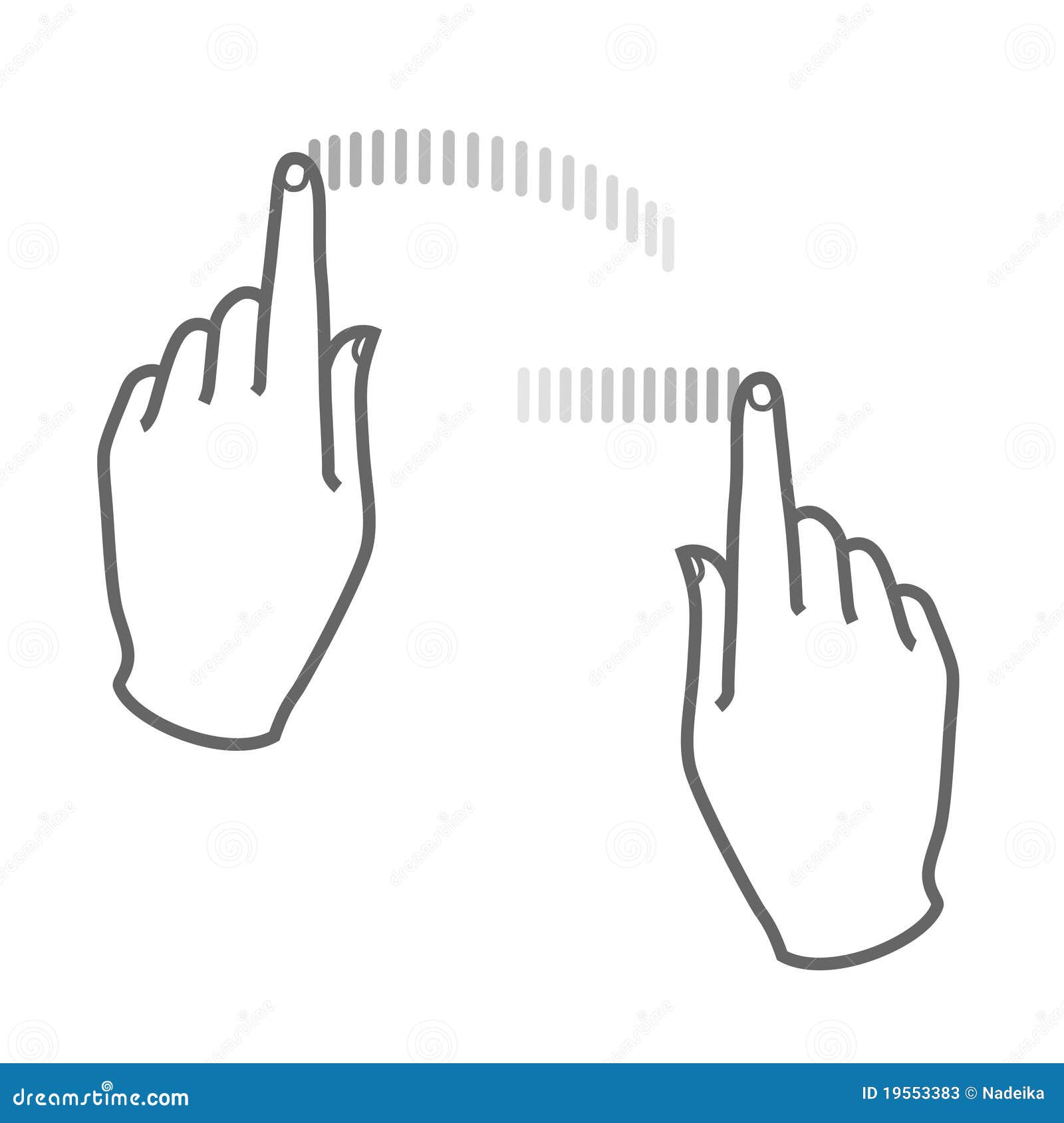Touch-screen-gesture-2-hands Stock Vector - Illustration of five, hand ...