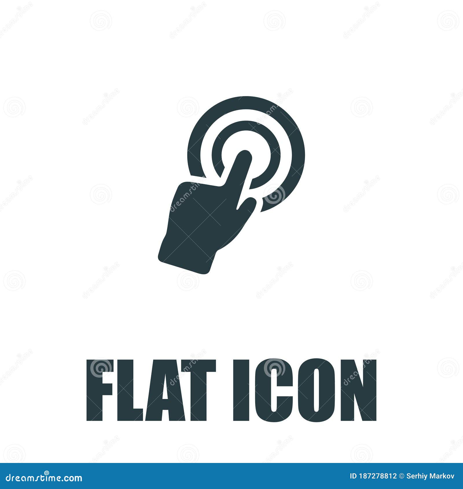 Touch Screen Hand Gesture Icon,double Click with One Finger Pictogram ...