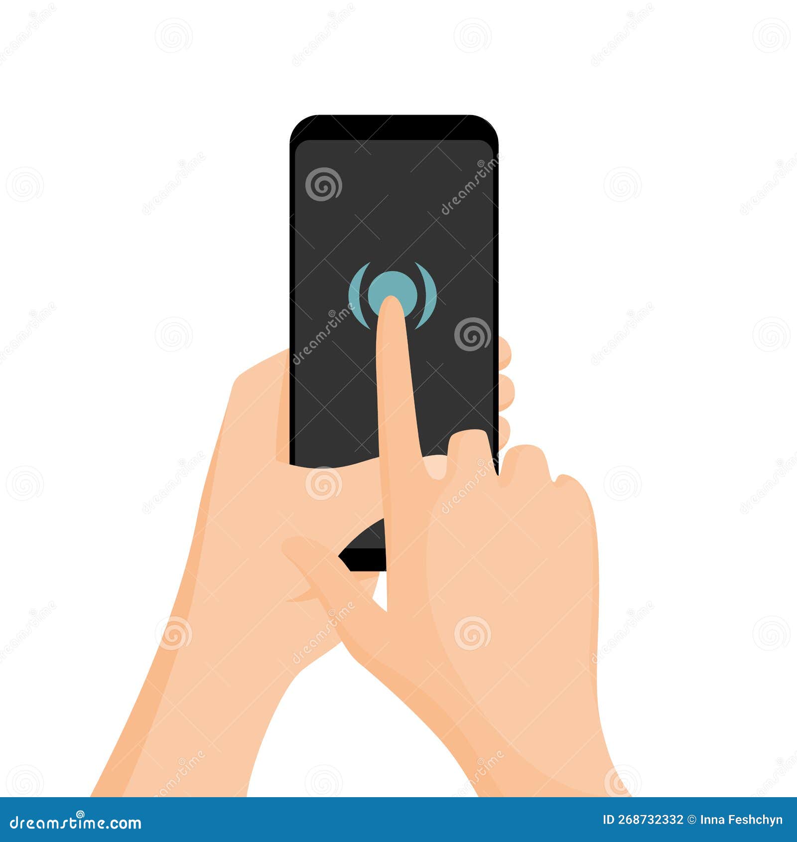 Touch Screen Hand Gestures. Flat Colored Icon with Movement of Finger ...
