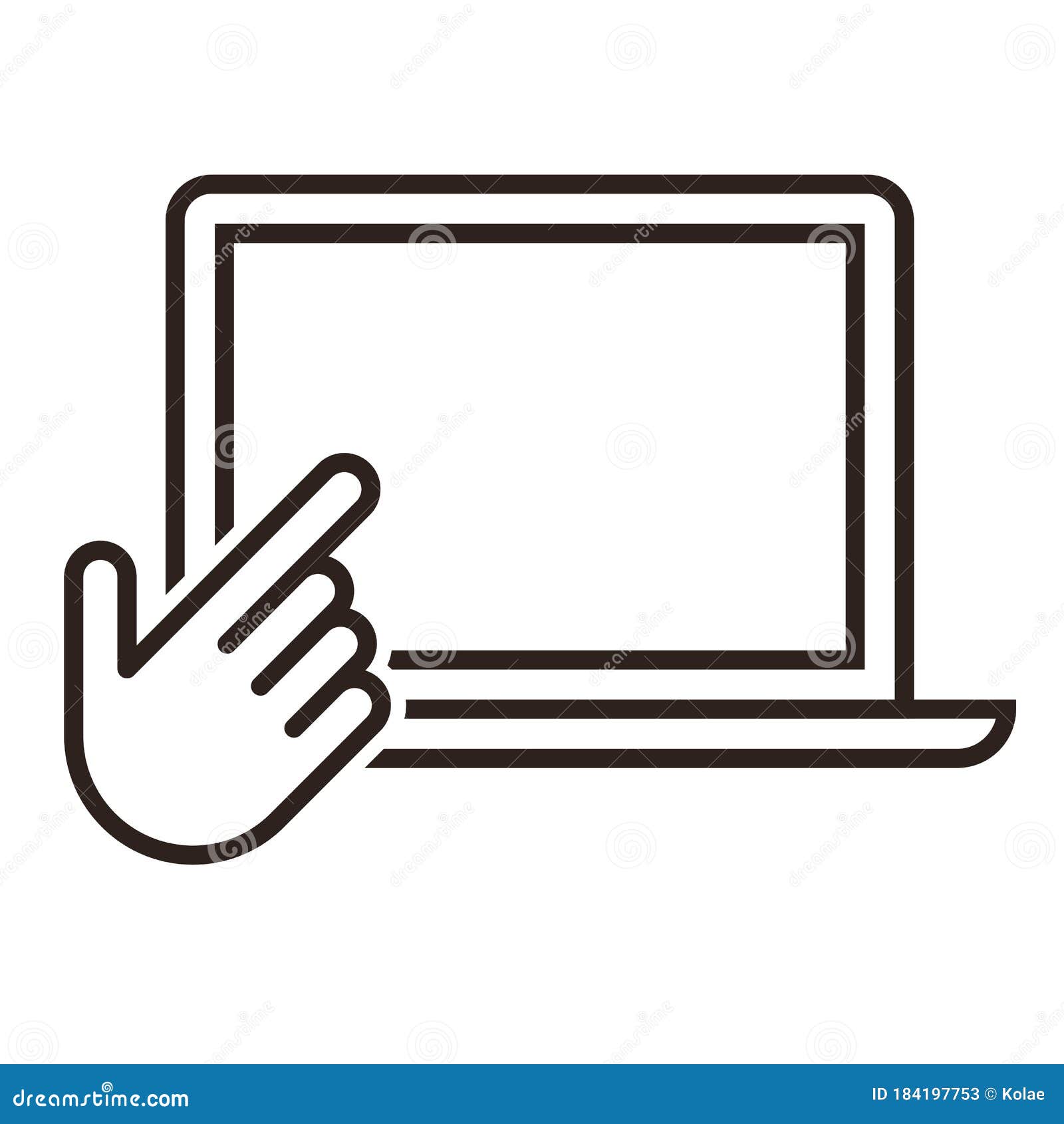 Touch Screen Hand Pointer Icon Stock Illustrations – 4,648 Touch Screen ...