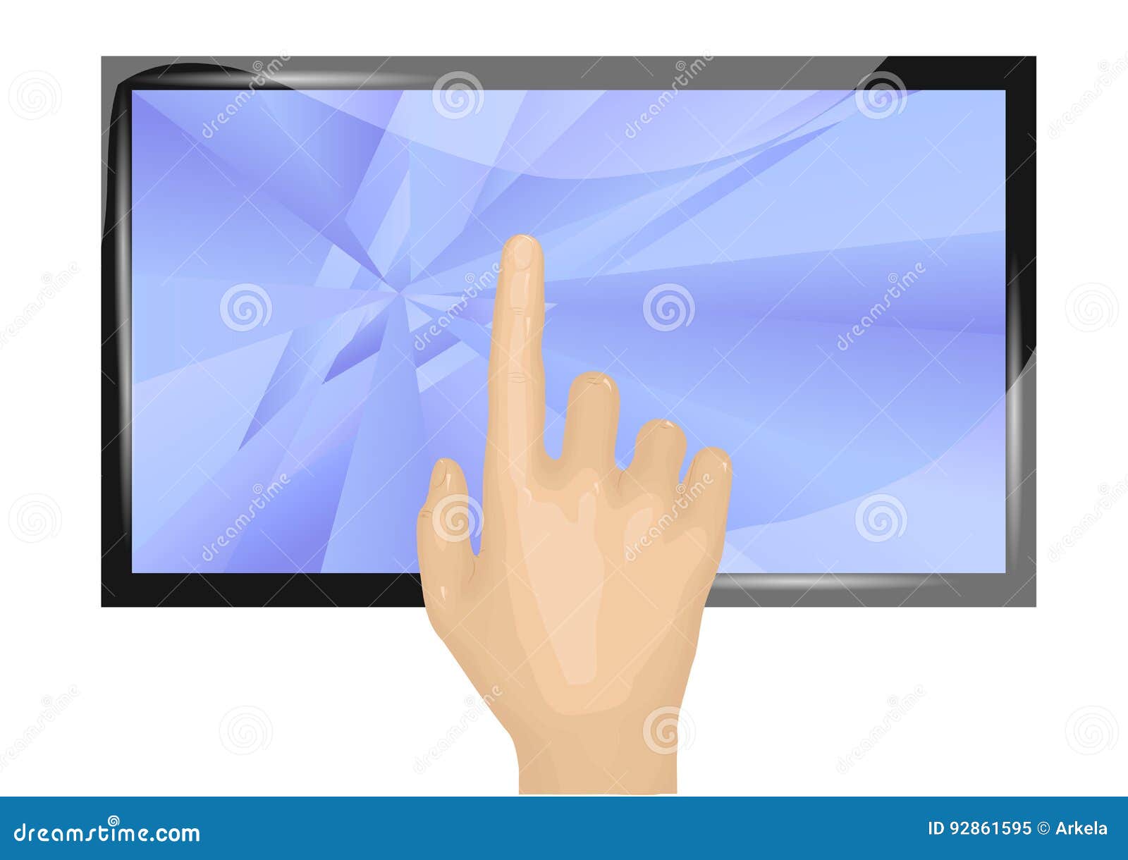Touch screen stock illustration. Illustration of touchpad - 92861595
