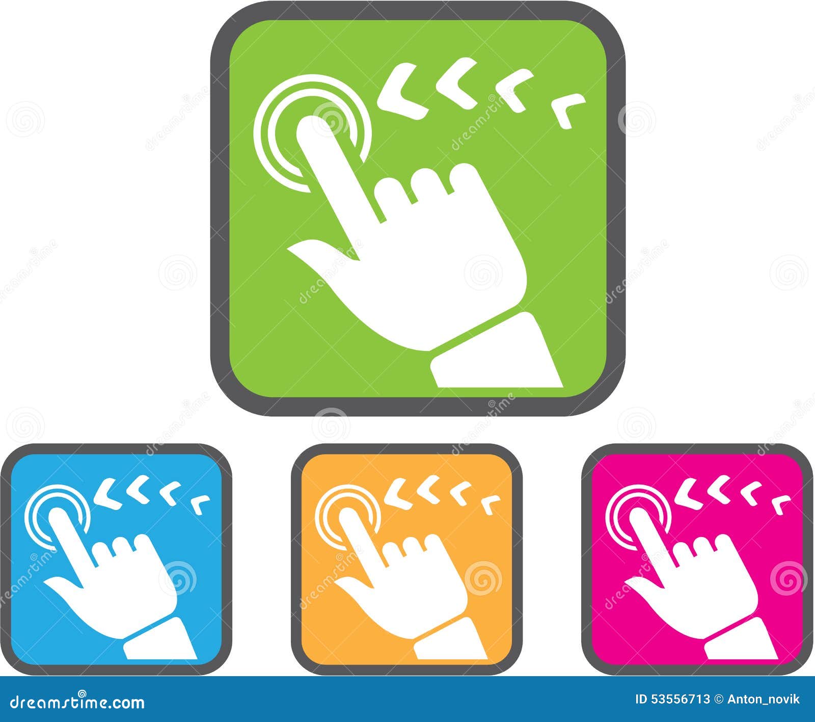 Touch Screen icon stock vector. Illustration of digital - 53556713