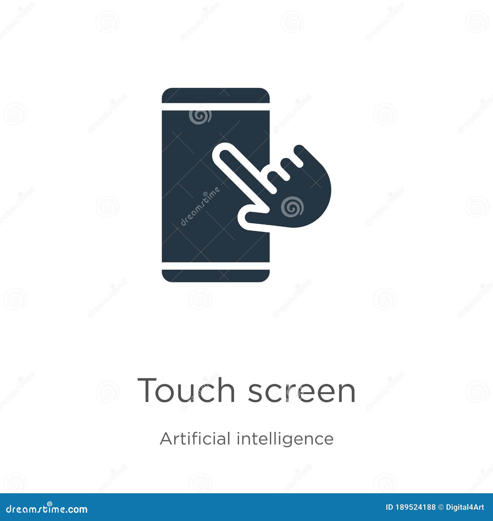 Touch Screen Icon Vector. Trendy Flat Touch Screen Icon from Augmented ...