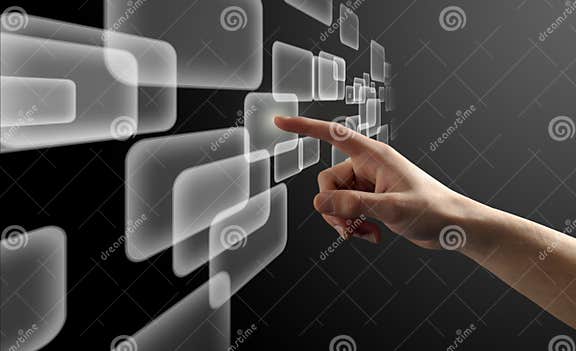 Touch screen interface stock image. Image of choosing - 18865393