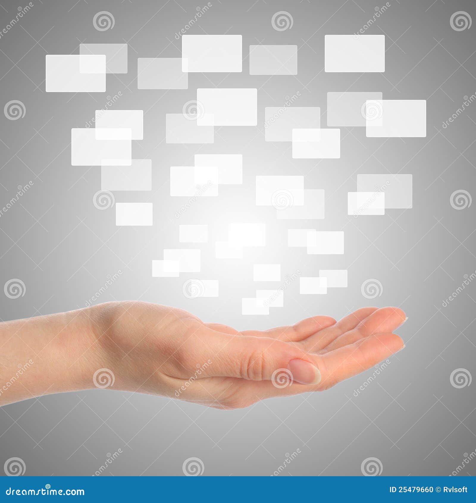 Touch Screen Interface with Hand Stock Photo - Image of push ...