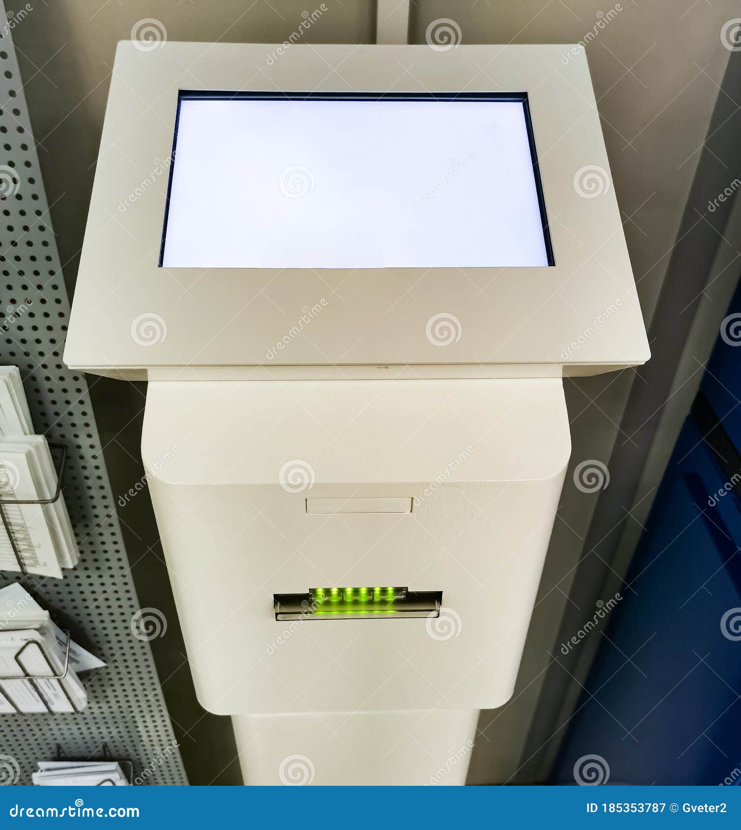 Touch Screen Kiosk Automatic Electronic Queue Stock Image - Image of ...