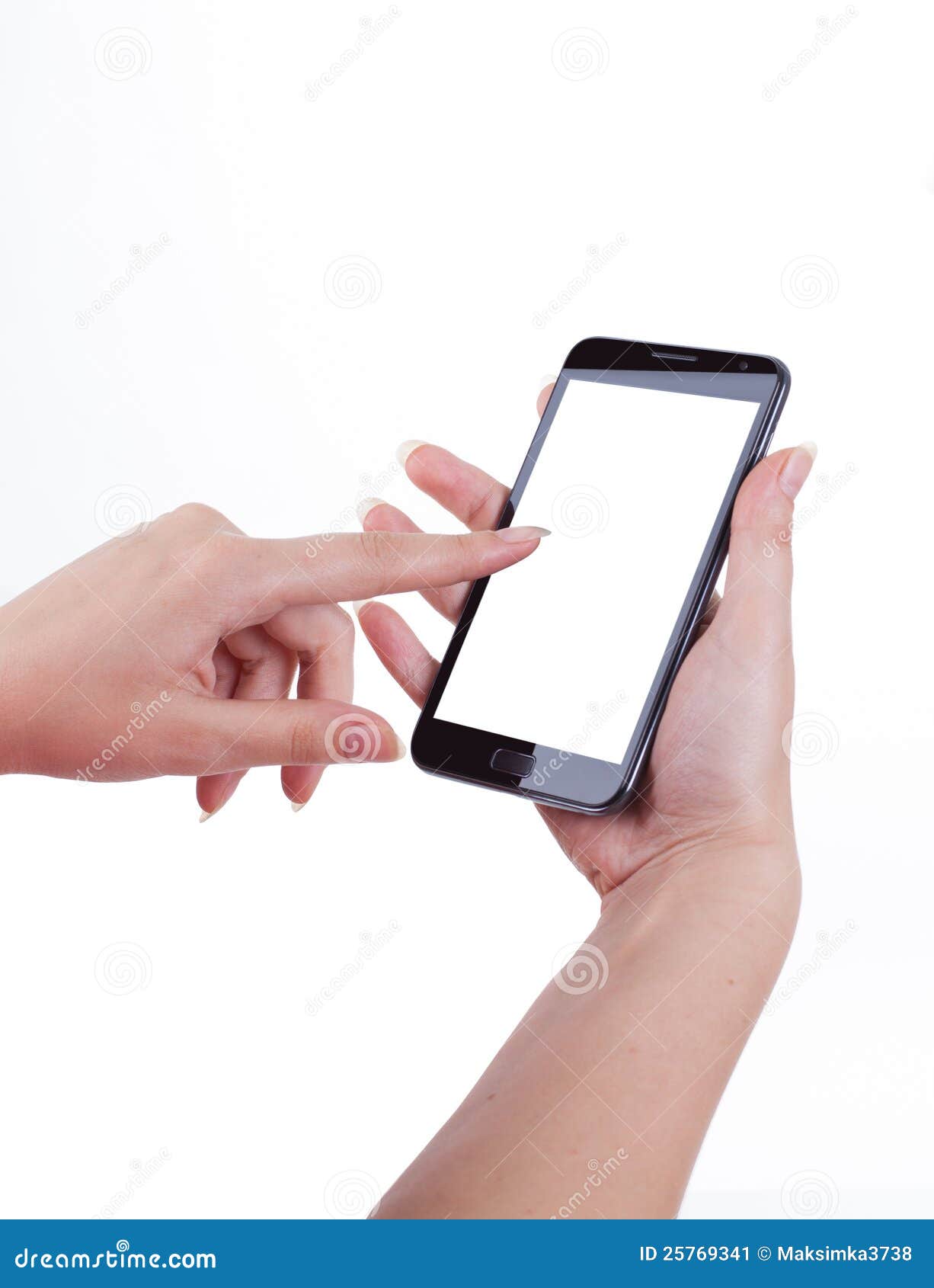 Touch Screen Mobile Phone, in Hand Stock Image - Image of cell, hand ...
