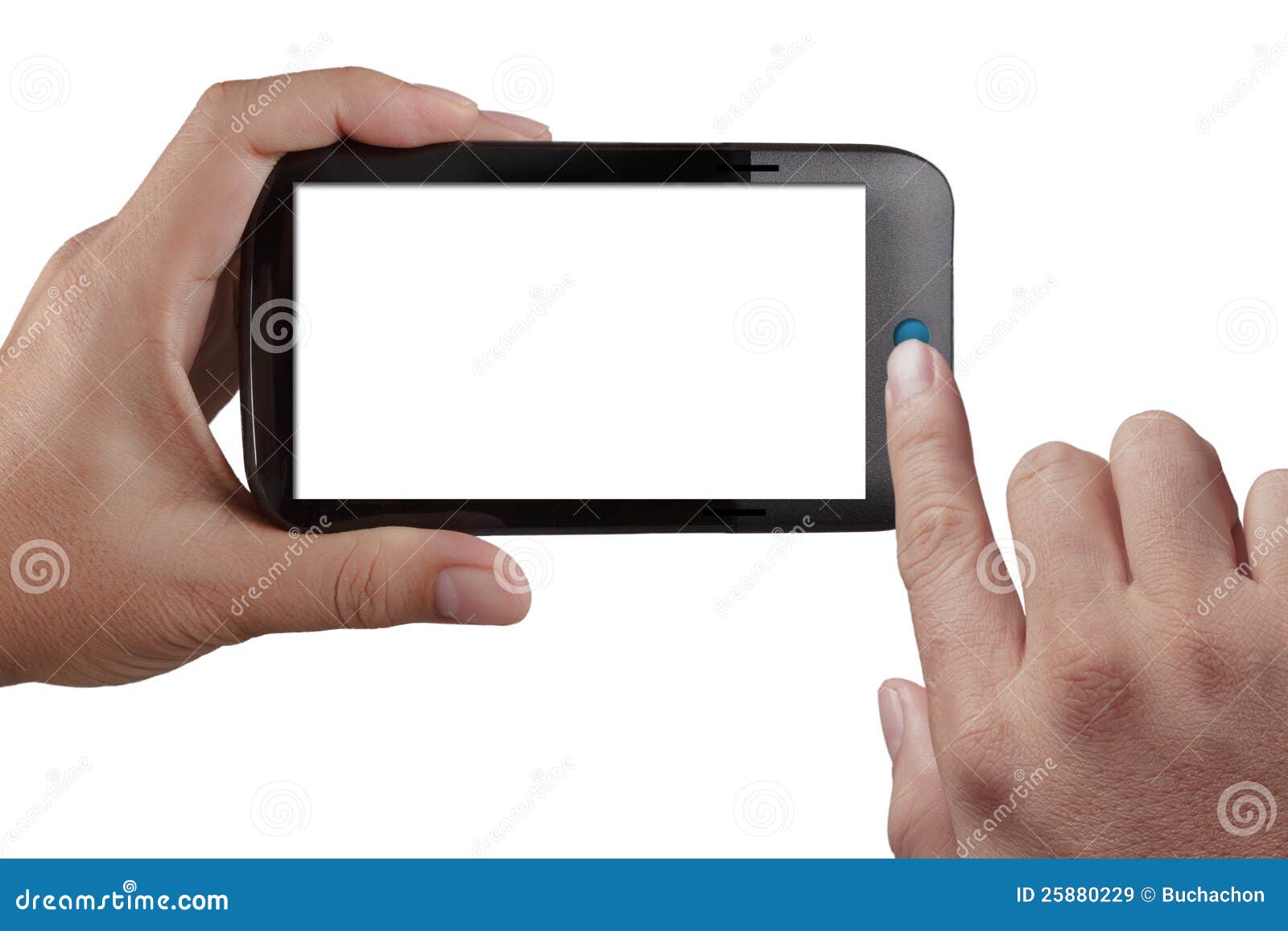 Touch Screen Mobile Phone, in Hand Stock Image - Image of blank ...