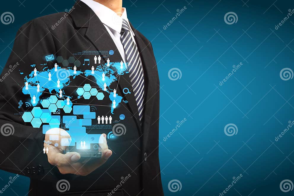 Touch Screen Mobile Phone Technology Business Concept Idea Stock ...