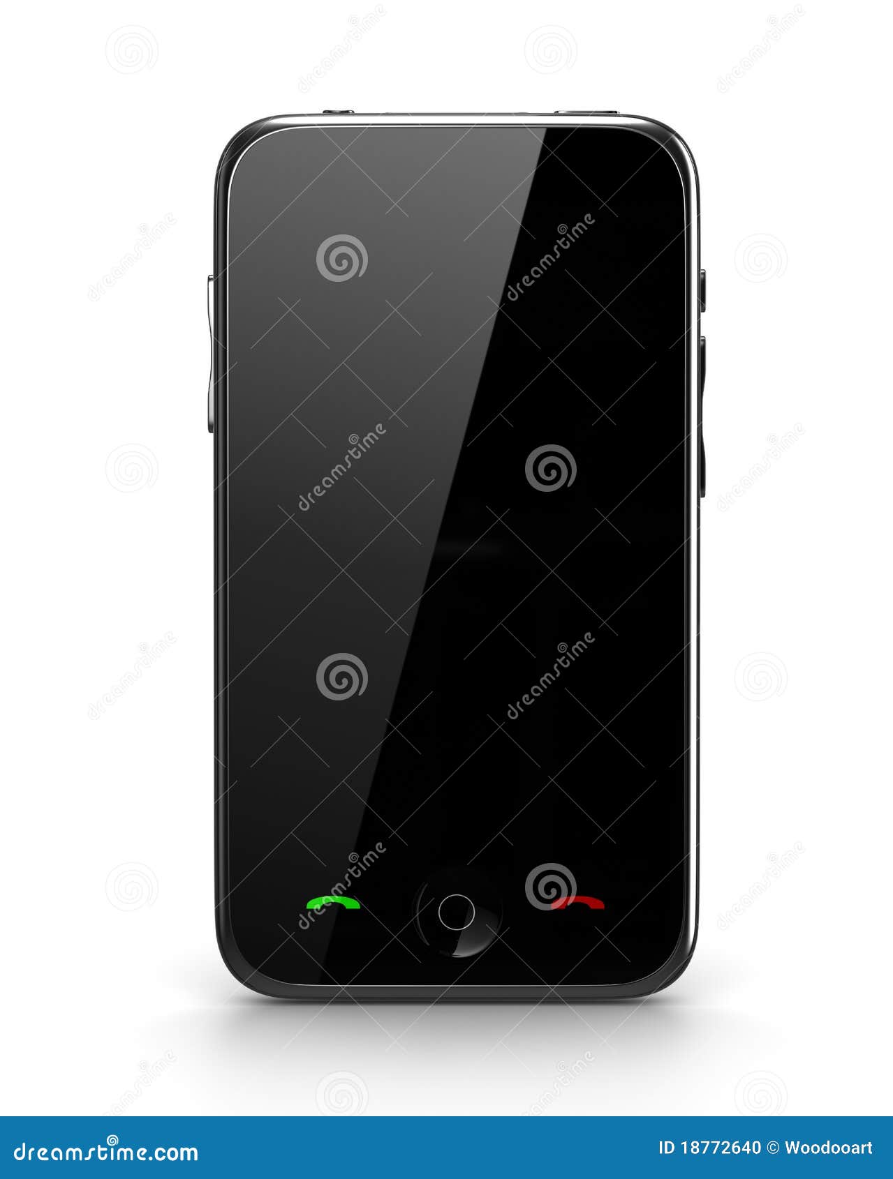 Touch Screen Phone Front View Stock Illustration - Illustration of ...