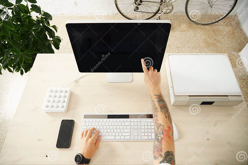 Touch Screen Presentation Interface Set Stock Image - Image of future ...