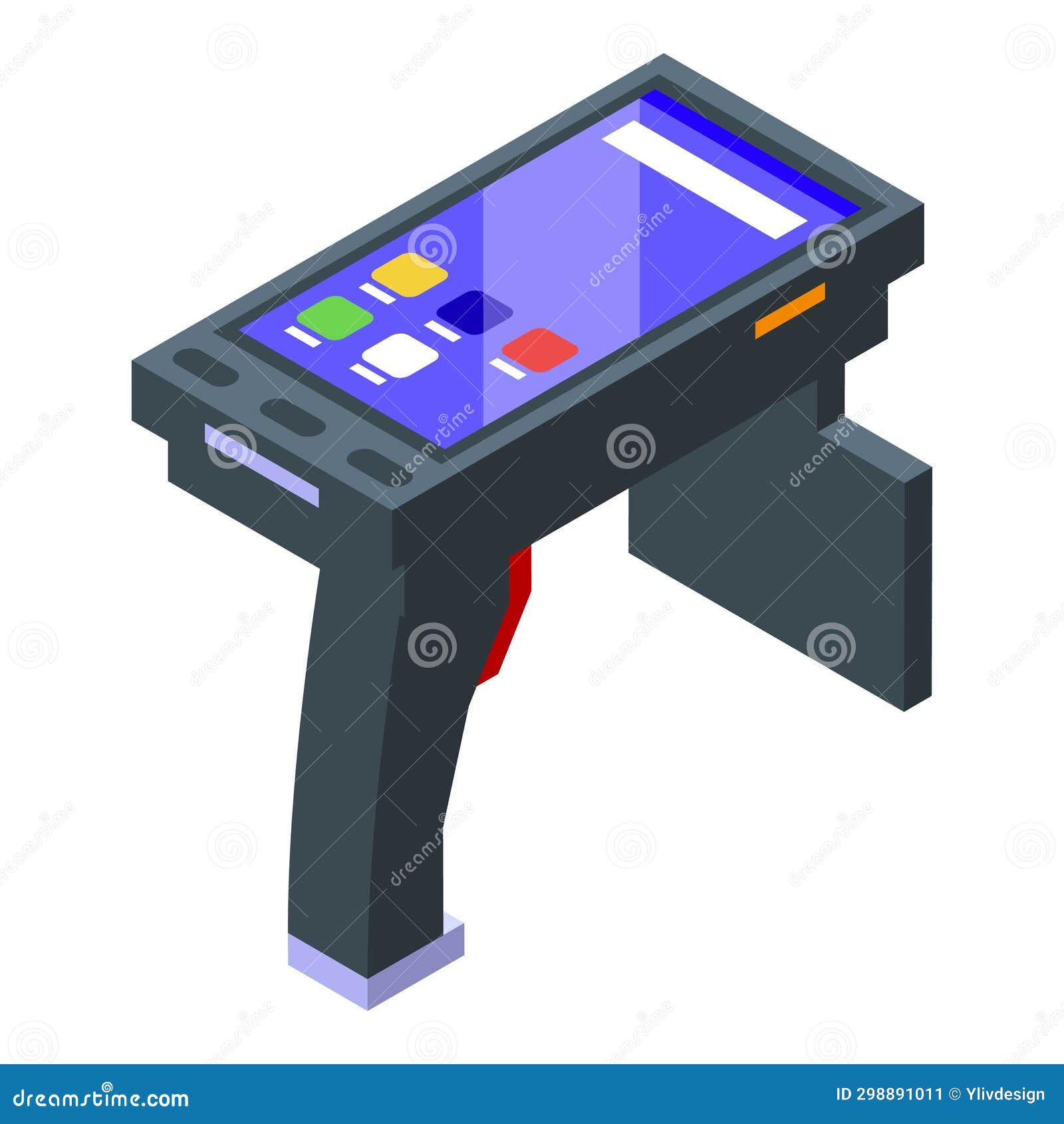 Touch Screen Rfid Scanner Icon Isometric Vector. City Security Stock ...