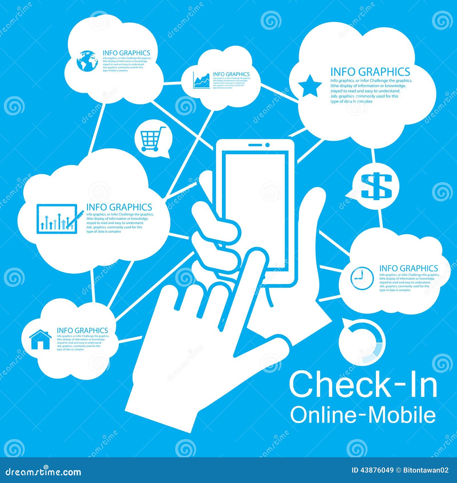 Touch Screen Smart Phone ,infographic Stock Vector - Illustration of ...