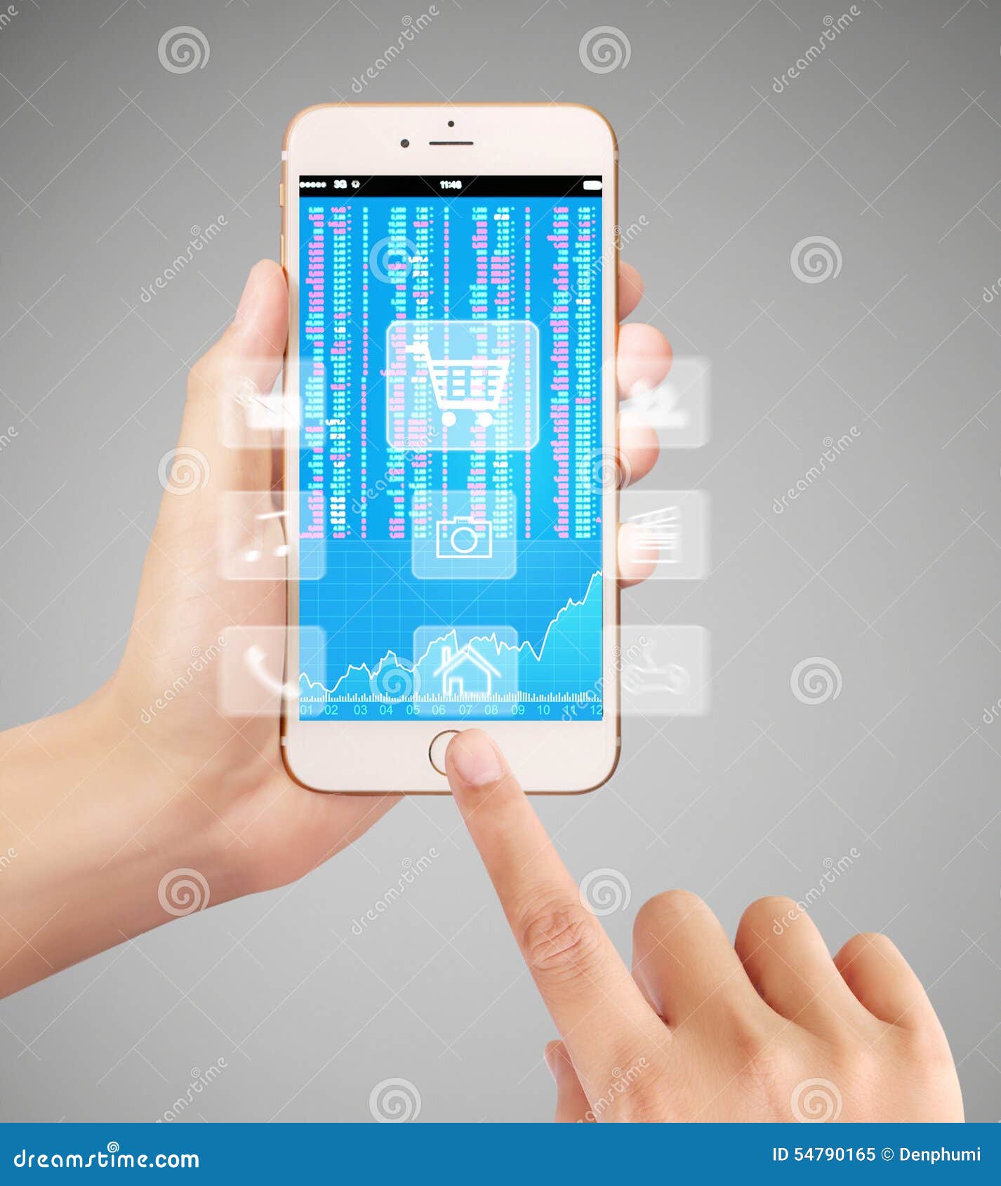 Touch screen smartphone stock image. Image of electronic - 54790165