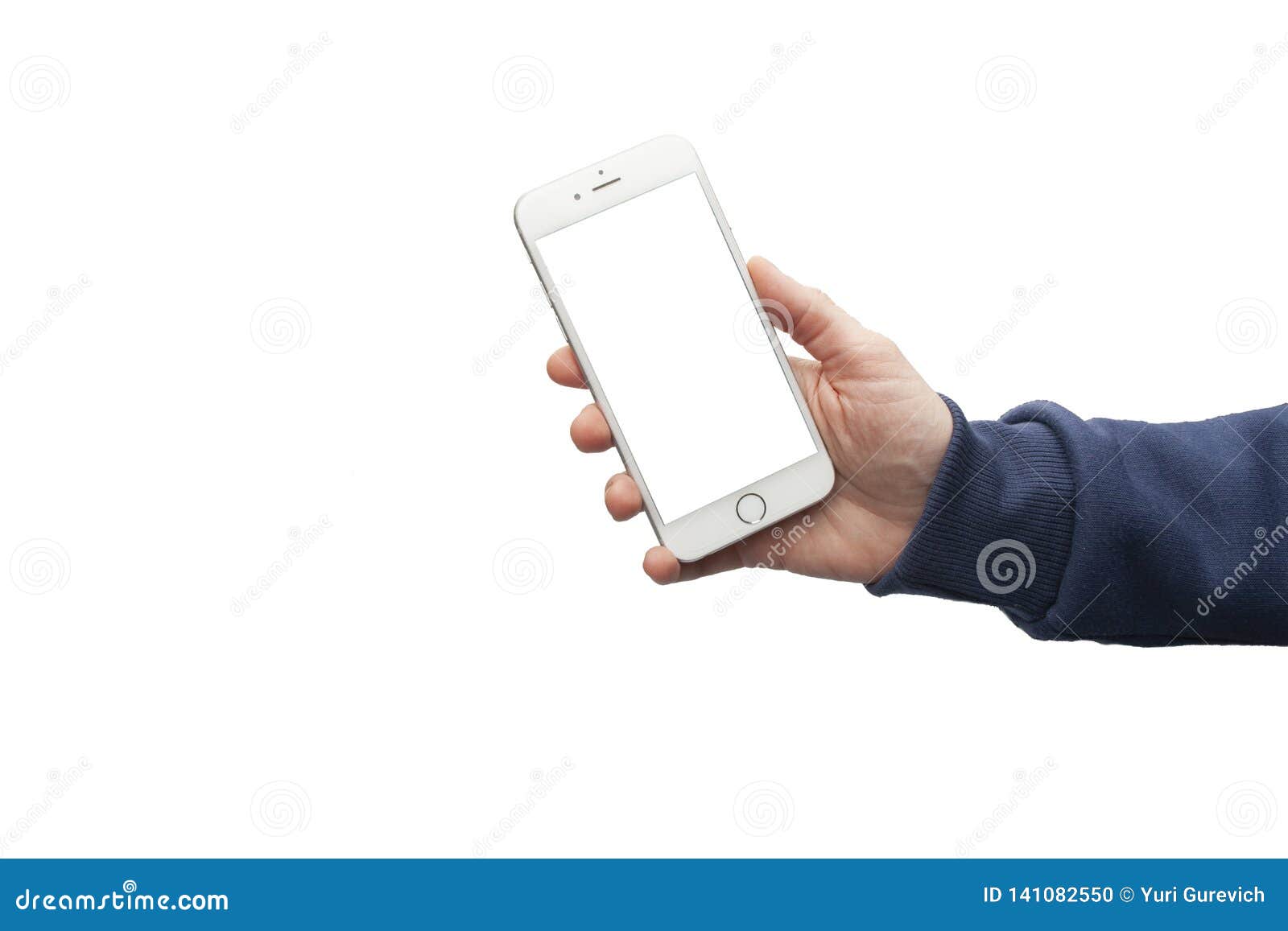 Touch Screen Smartphone in a Hand Isolated Image Stock Photo - Image of ...