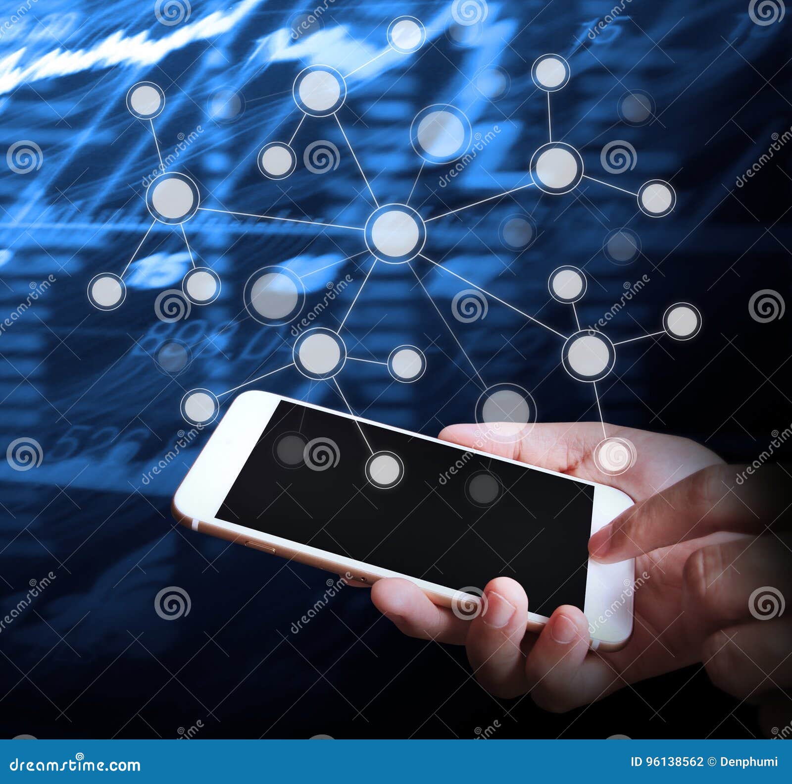 Touch Screen Smartphone in Hand Stock Photo - Image of isolated ...