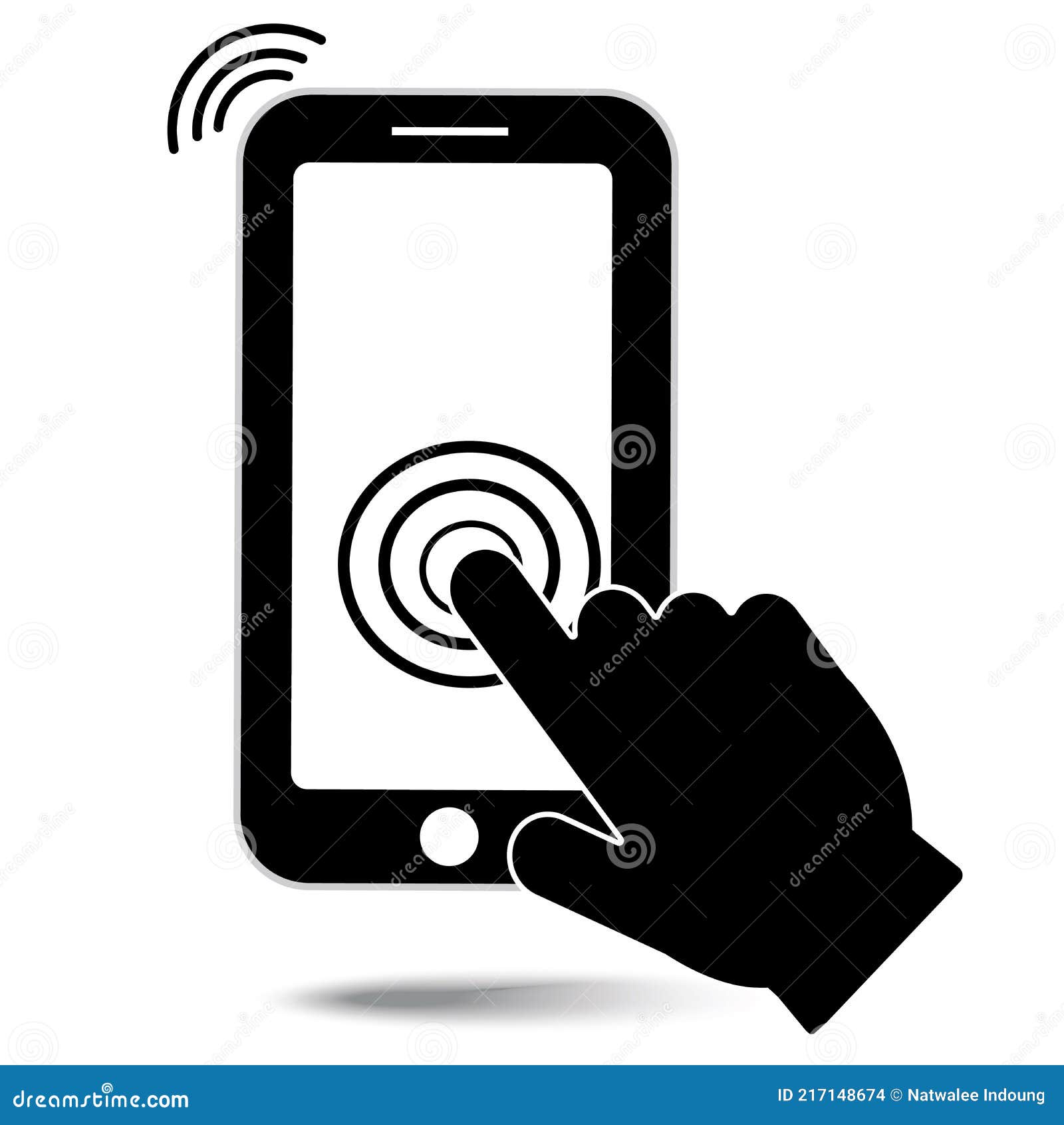 Touch Screen Smartphone Sign Icon. Hand Pointer Symbol Stock Photo ...