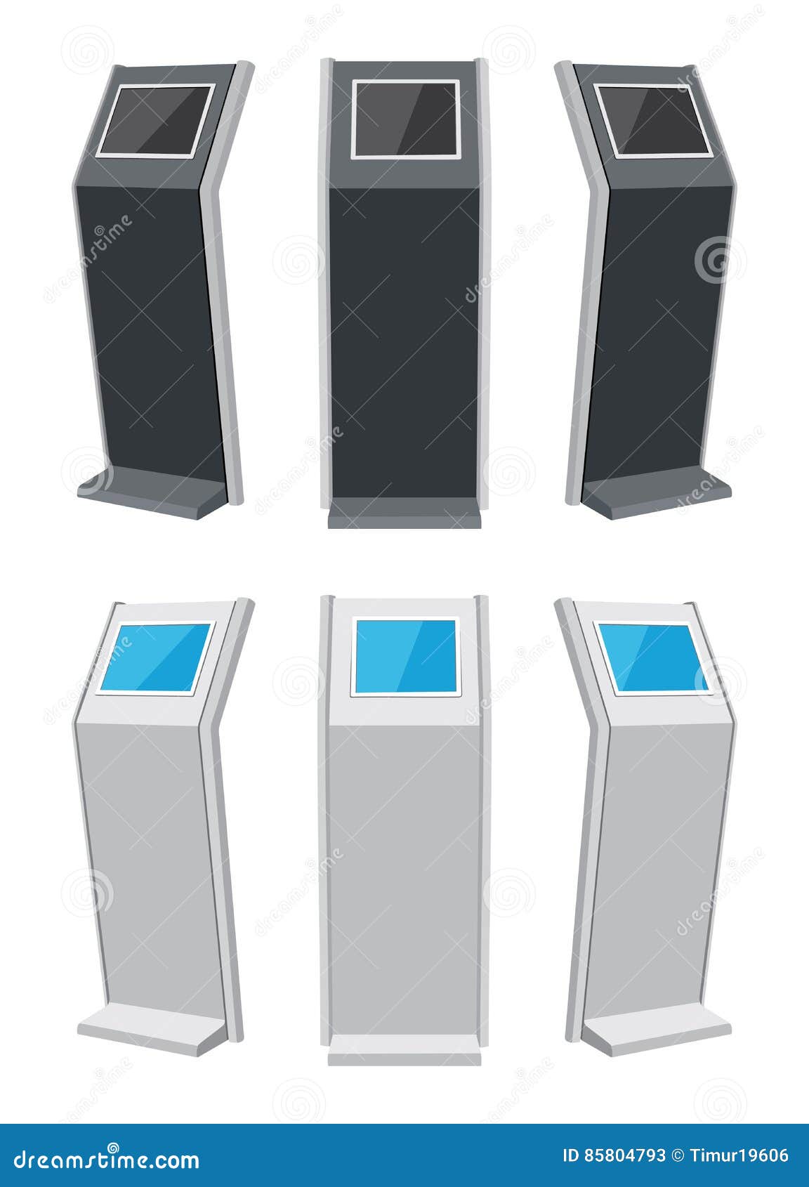 Touch screen stand stock vector. Illustration of screen - 85804793