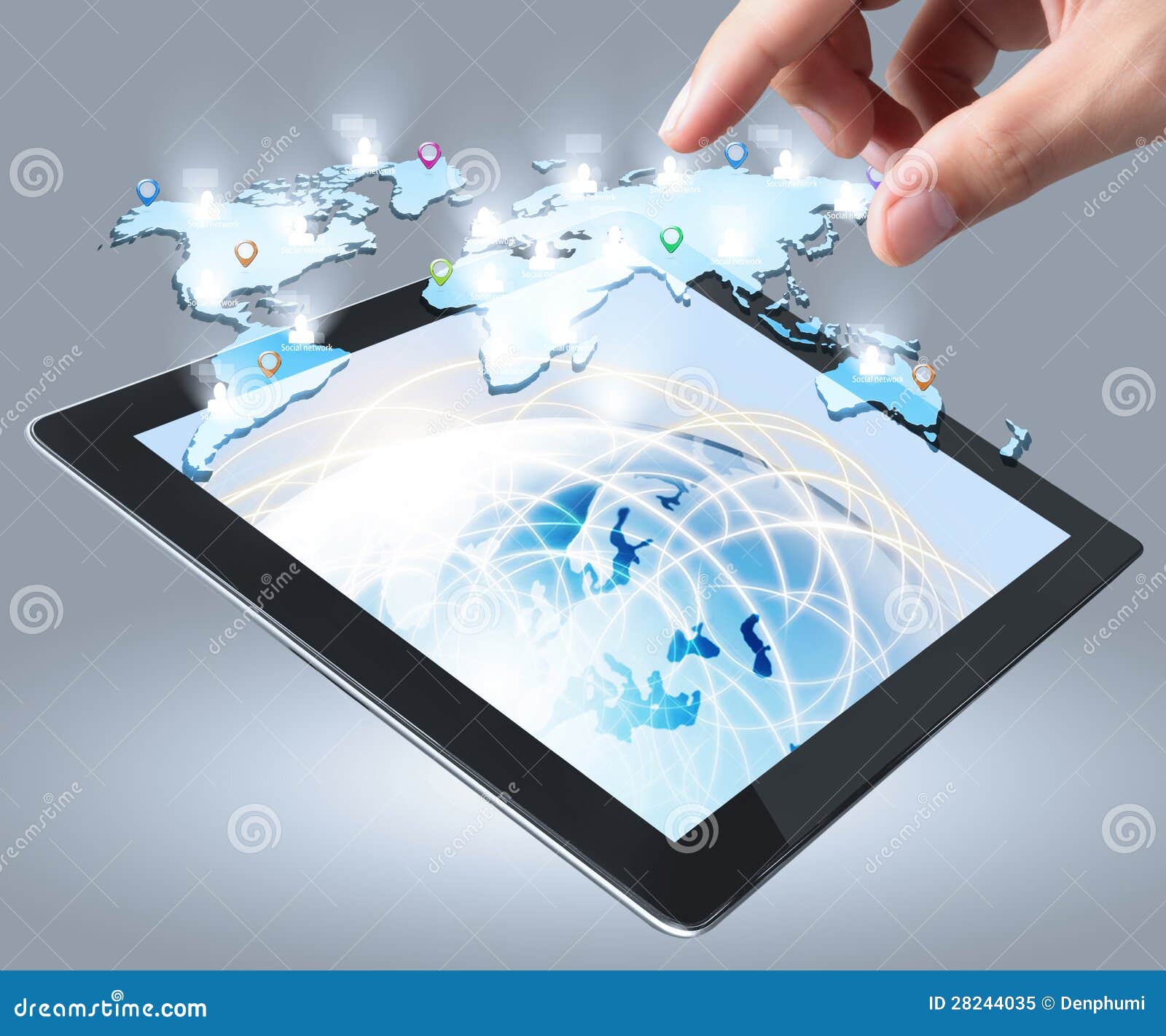 Touch screen tablet stock illustration. Illustration of laptop - 28244035