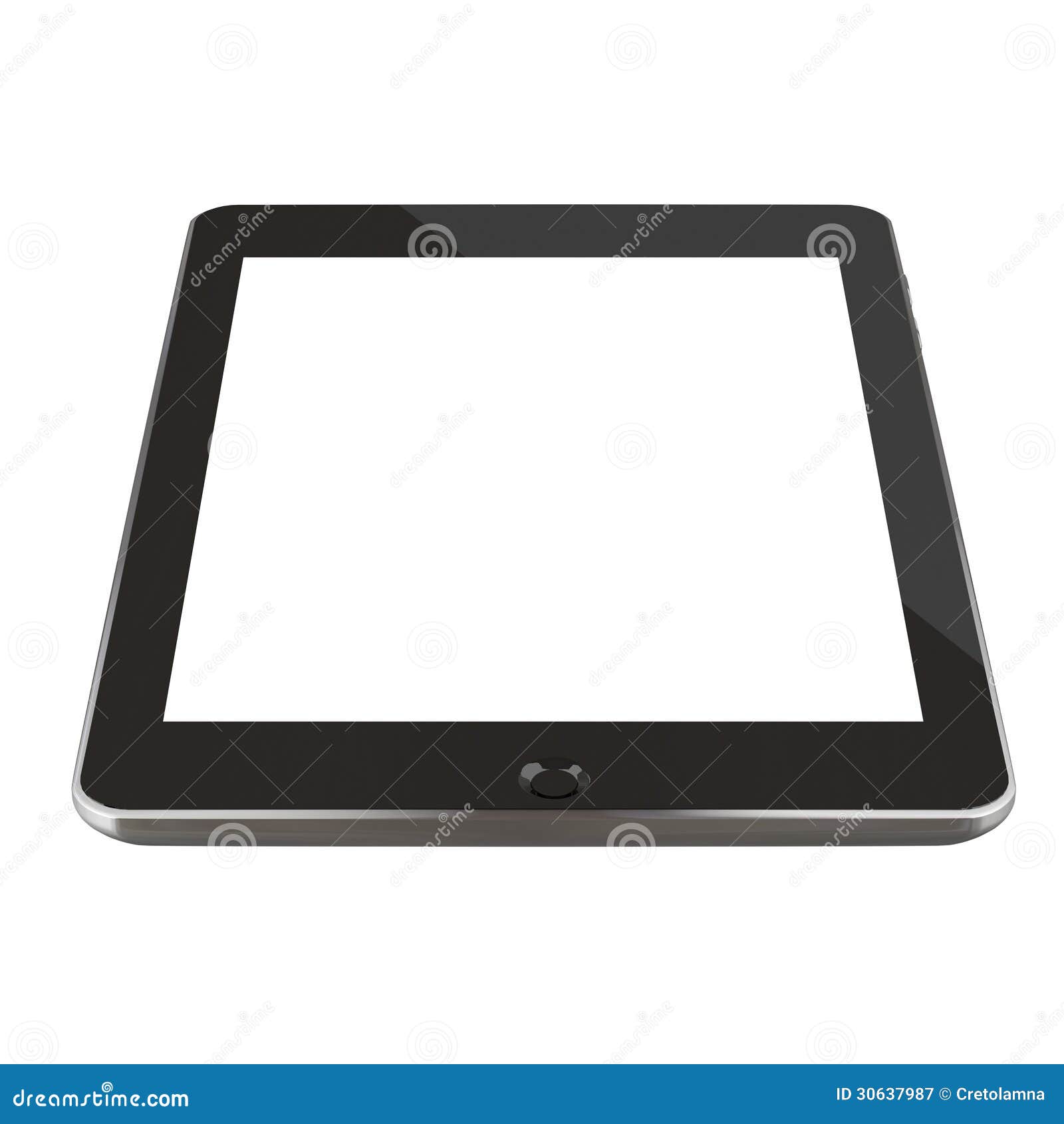 Touch Screen Tablet Computer (3D Render). Stock Illustration ...