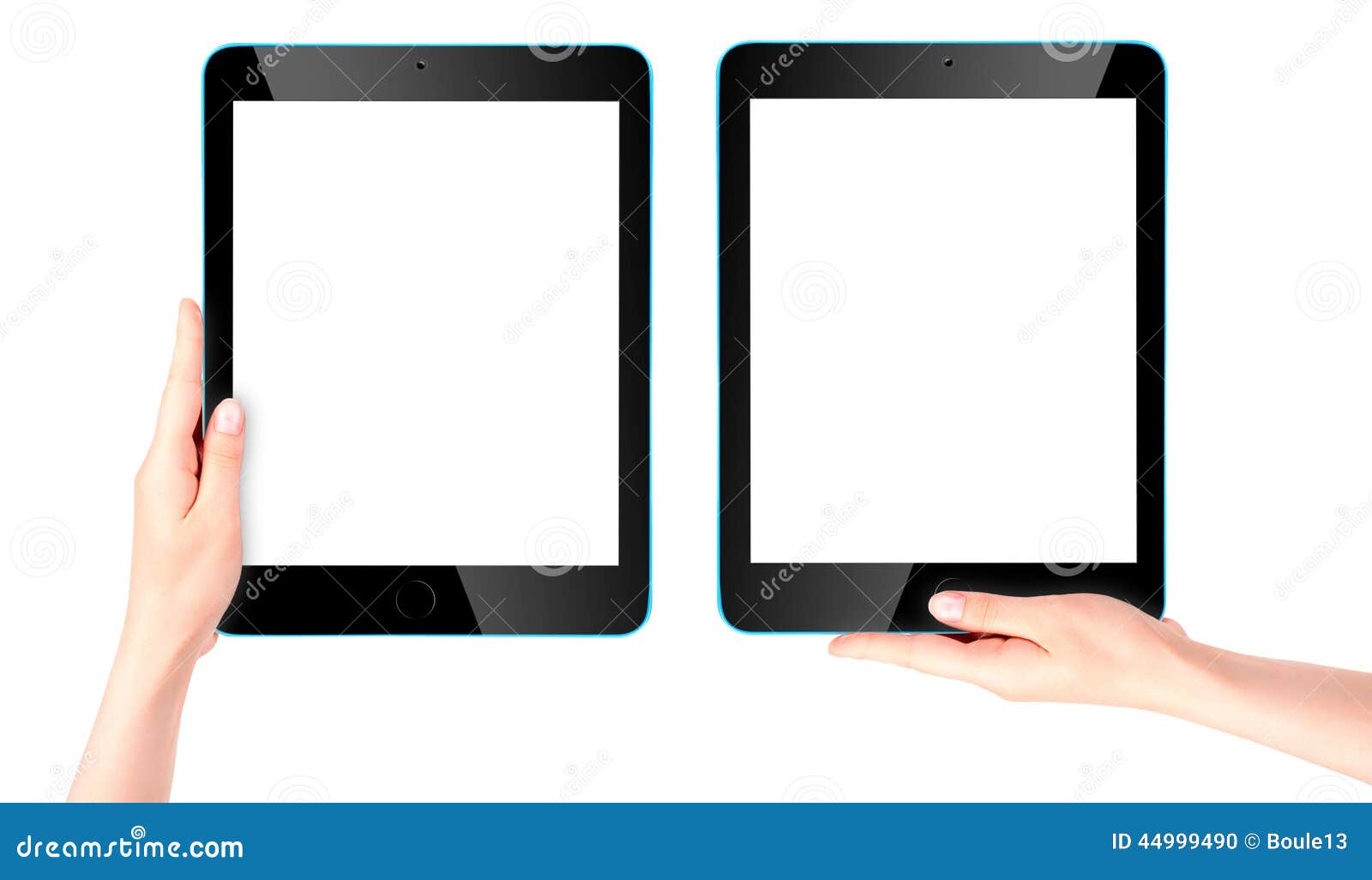 Touch Screen Tablet Computer with Hand Stock Photo - Image of mobile ...