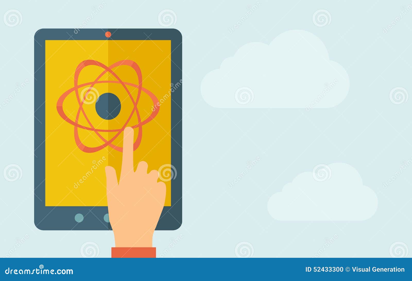 Touch Screen Tablet with Science Technology Icon Stock Vector ...