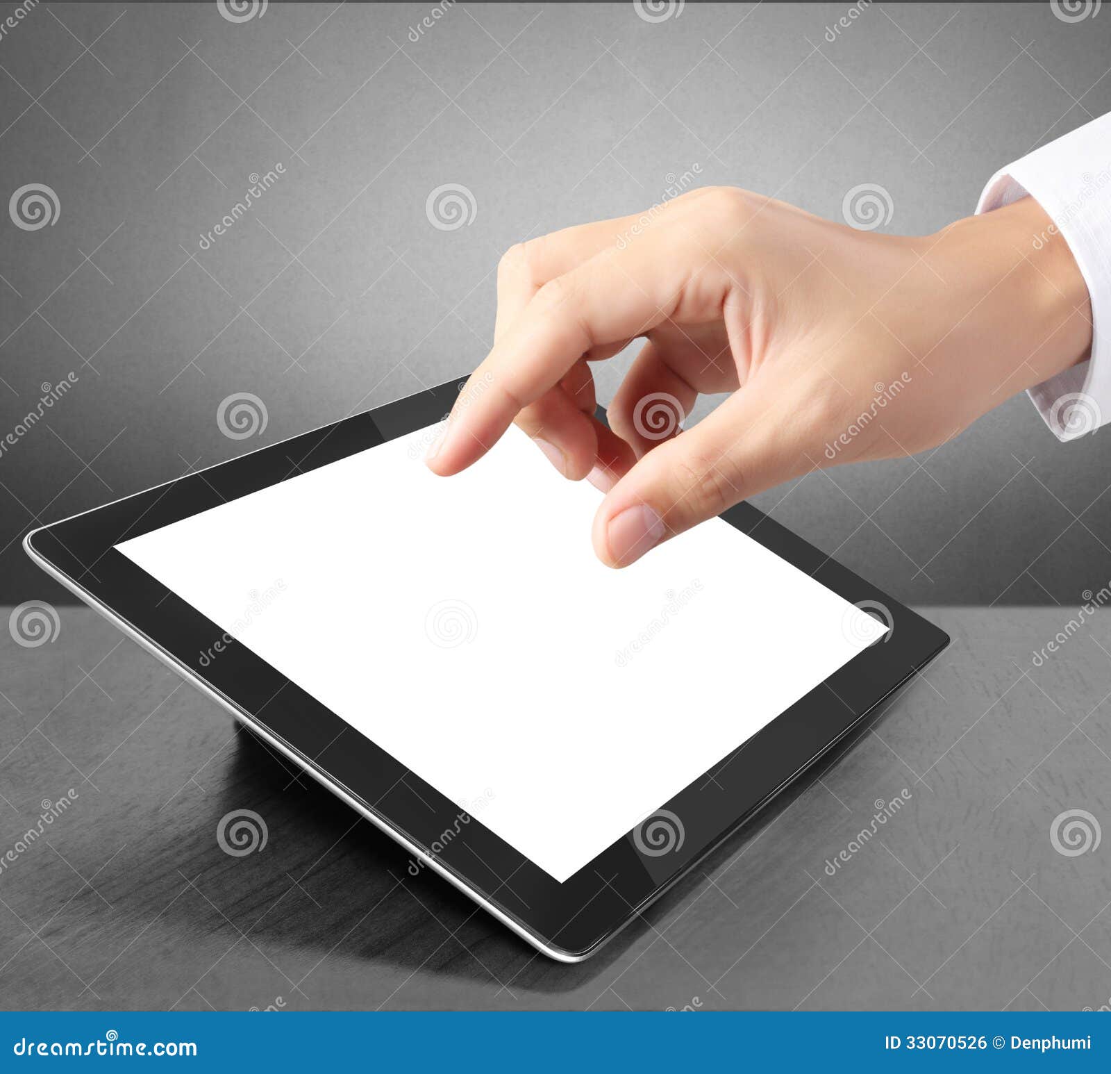 Touch screen tablet stock illustration. Illustration of flat - 33070526
