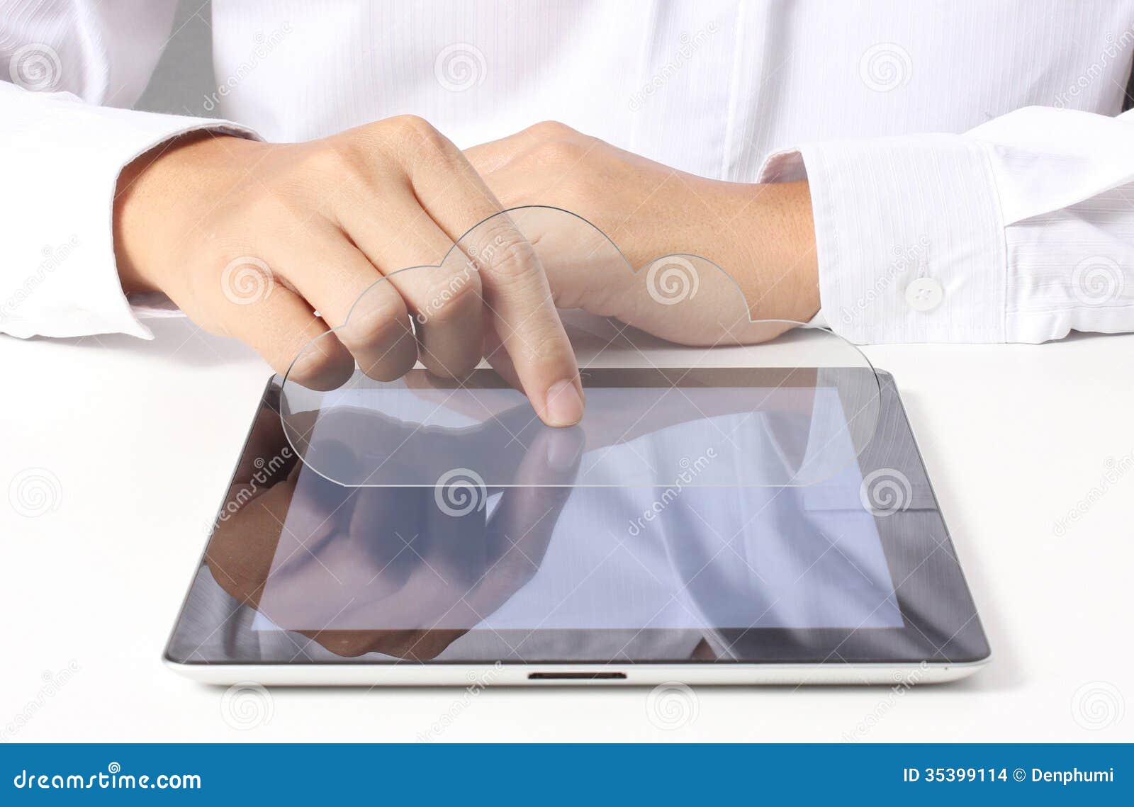 Touch screen tablet stock illustration. Illustration of information ...
