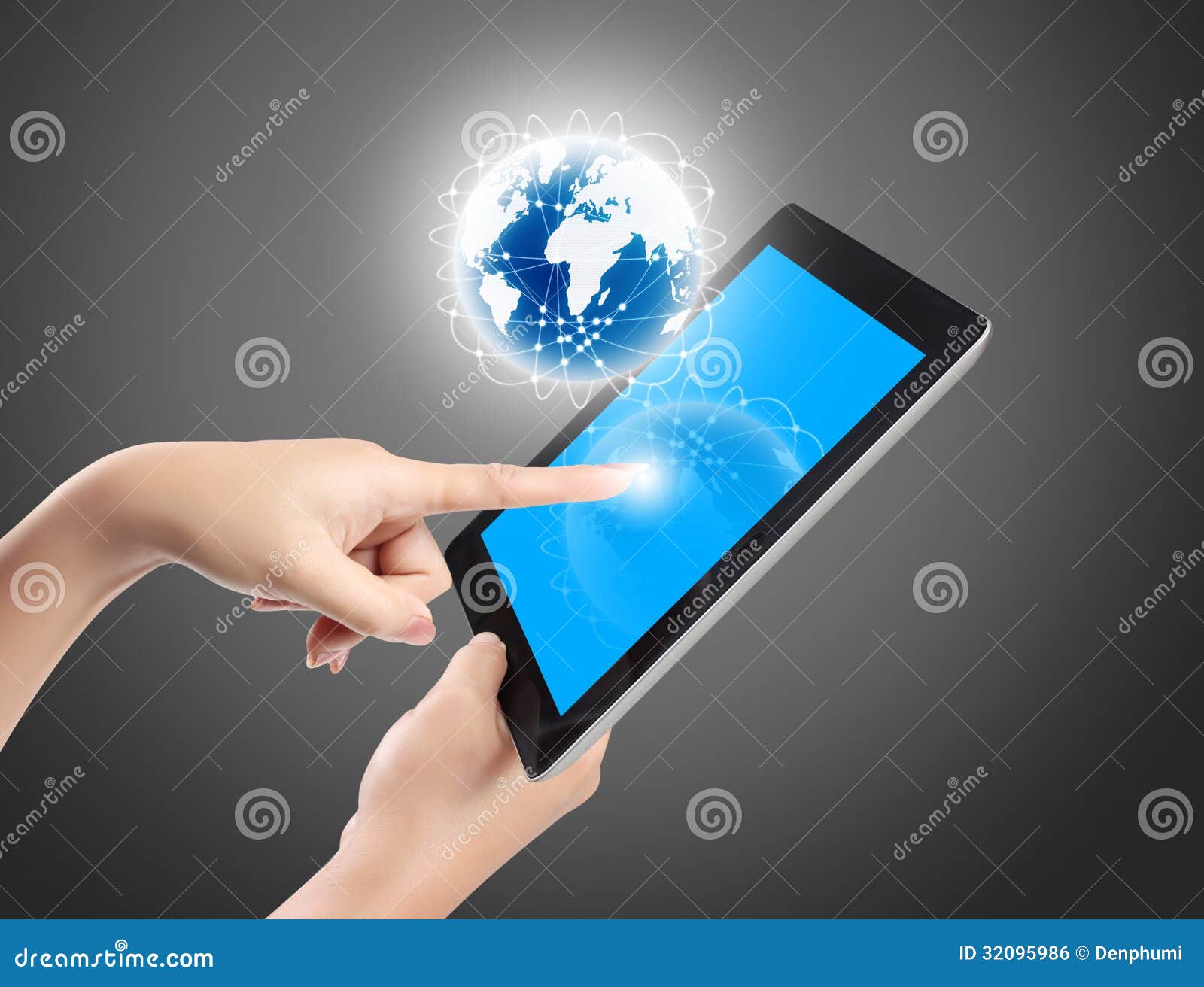 Touch screen tablet stock illustration. Illustration of equipment ...