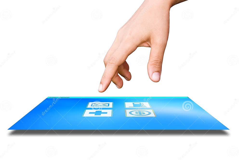 Touch screen technology. stock photo. Image of concept - 20692678