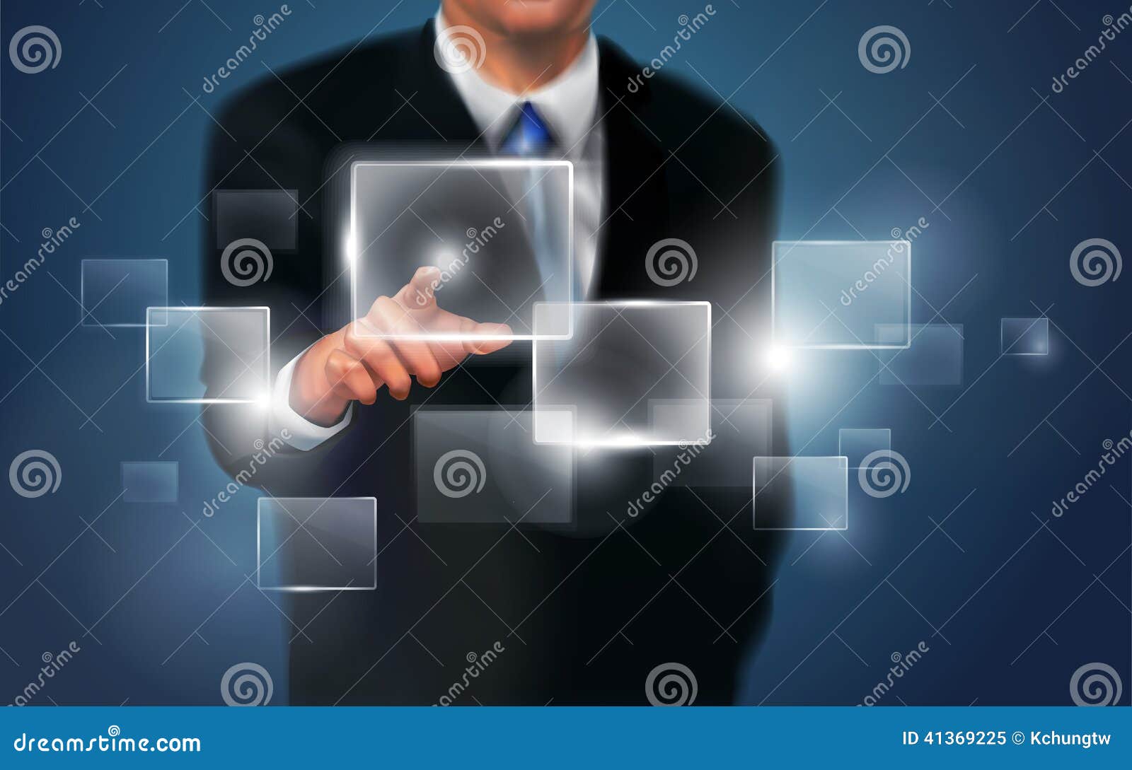 Touch screen technology stock vector. Illustration of button - 41369225