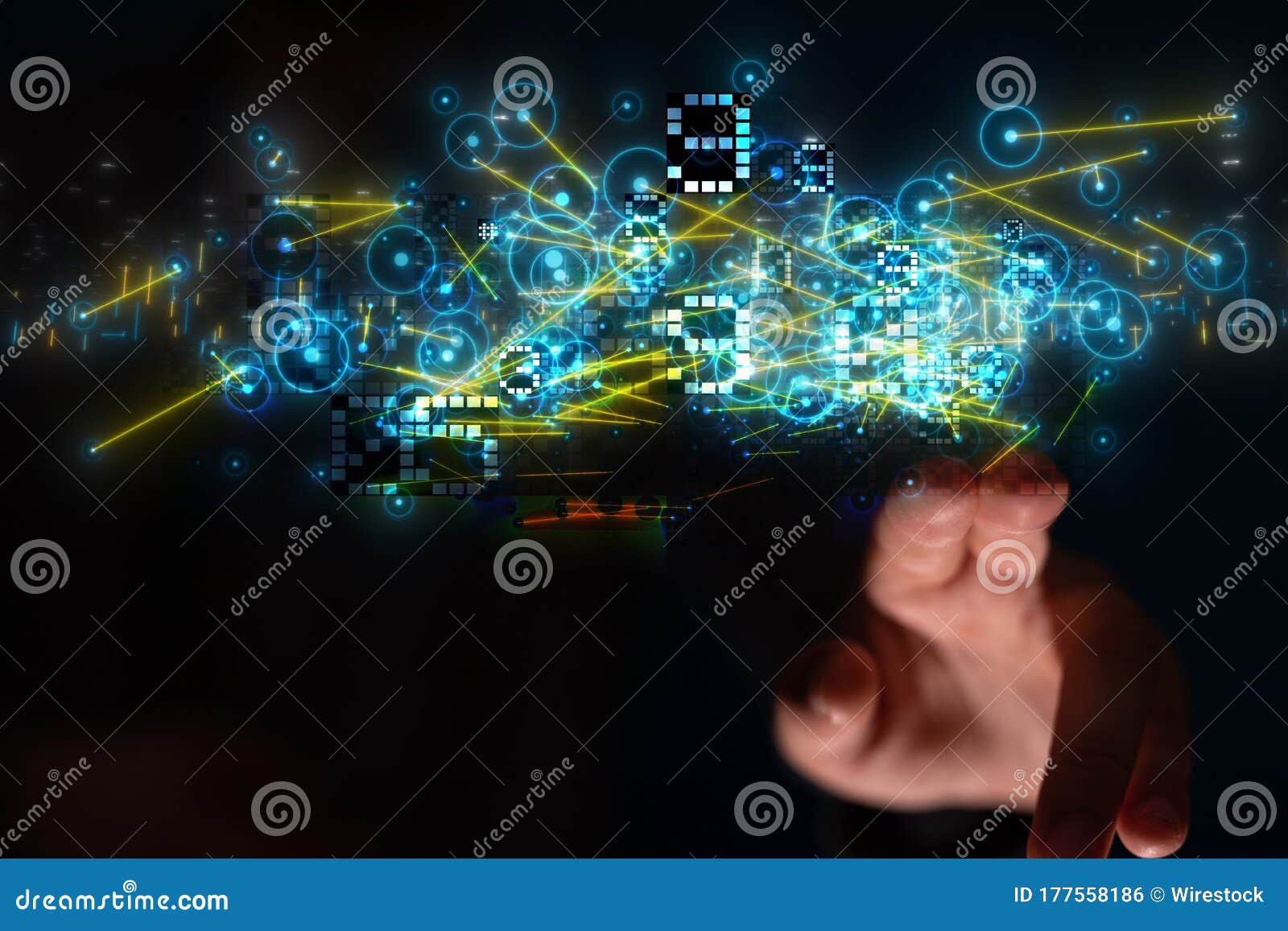 A Touch Screen Technology. Future Modern Touch Screen Technology Stock ...