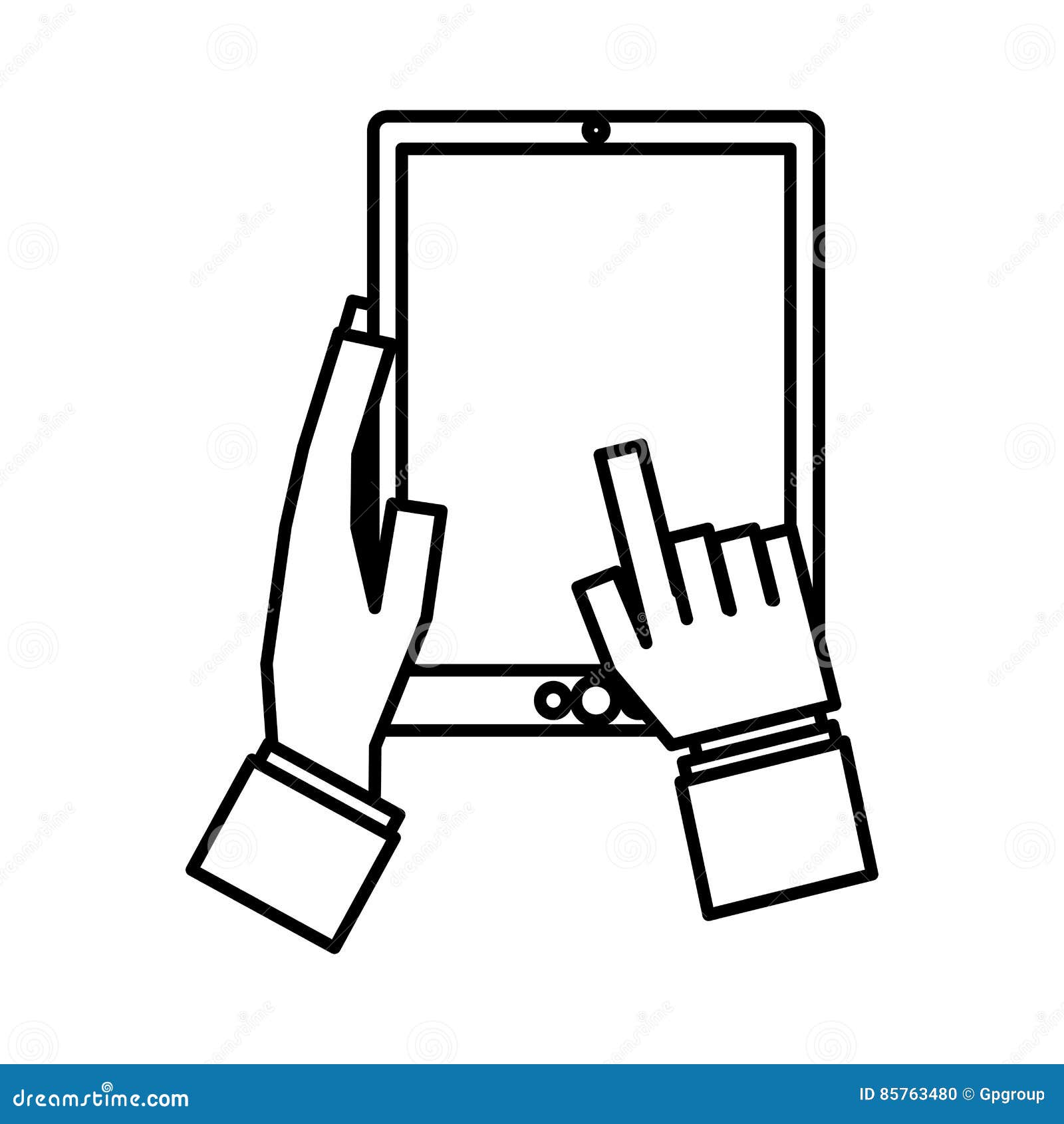 Touch screen technology stock illustration. Illustration of lcdwireless ...