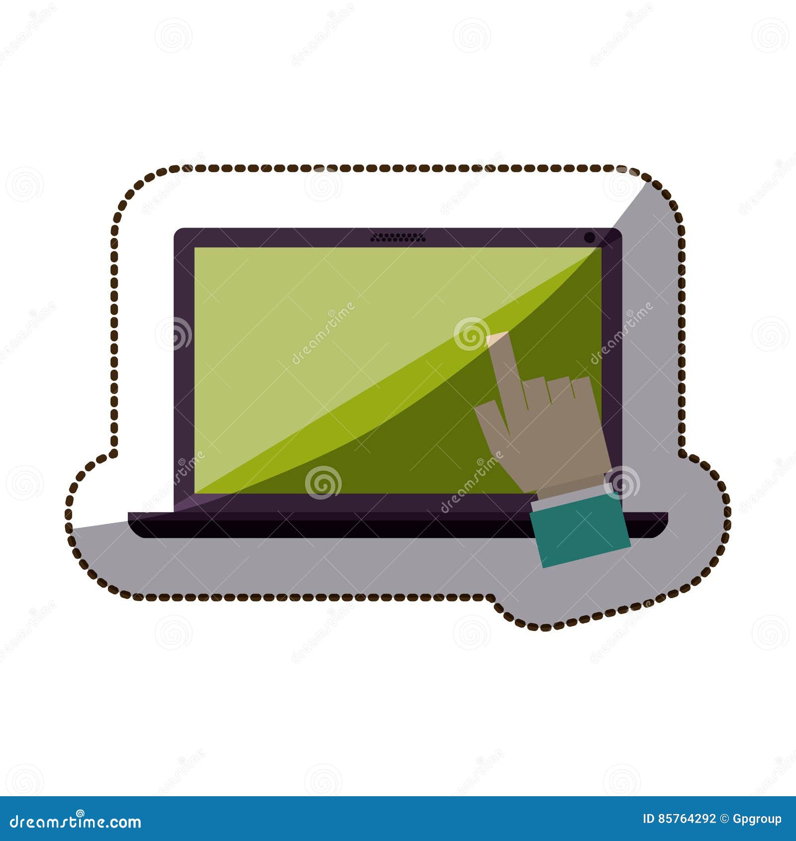 Touch screen technology stock illustration. Illustration of lines ...