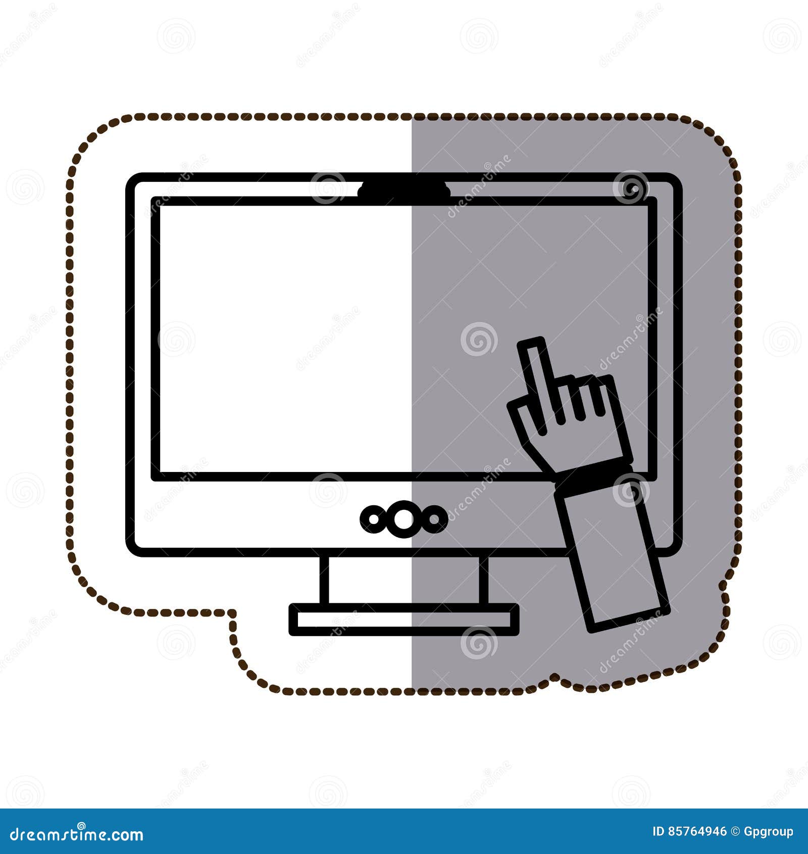 Touch screen technology stock illustration. Illustration of equipment ...